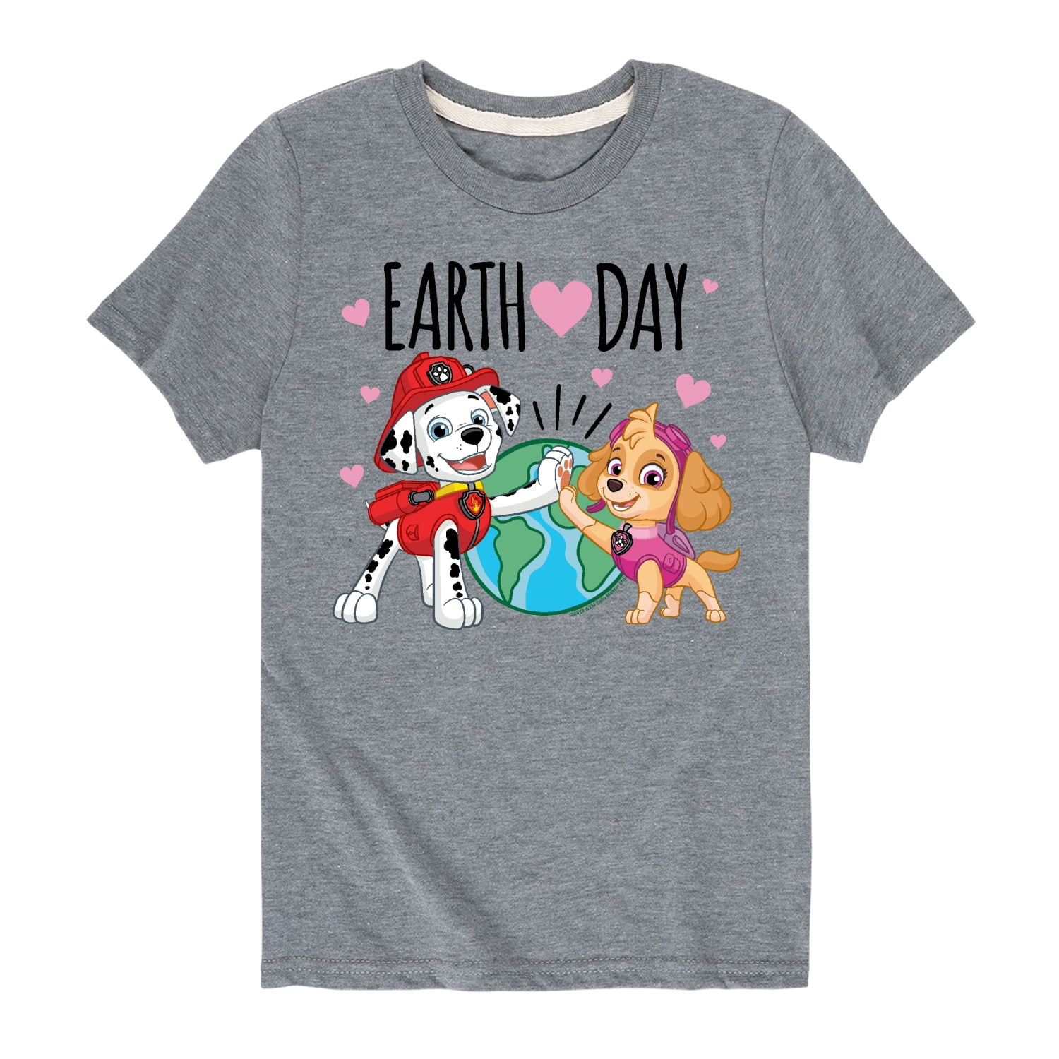 Paw Patrol - Earth Day Heart - Toddler And Youth Short Sleeve Graphic T ...