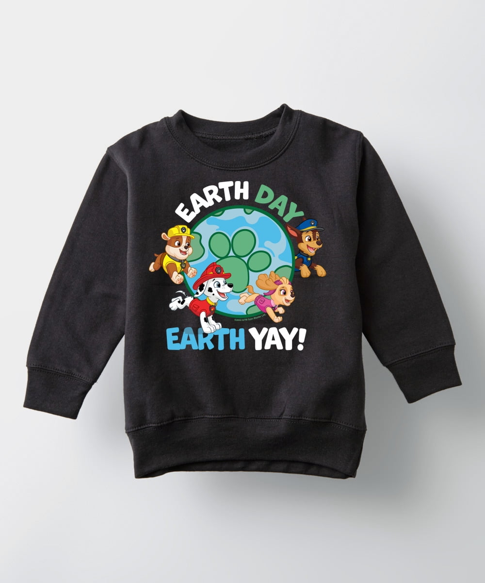 Paw Patrol - Earth Day Yay - Toddler And Youth Crewneck Fleece ...