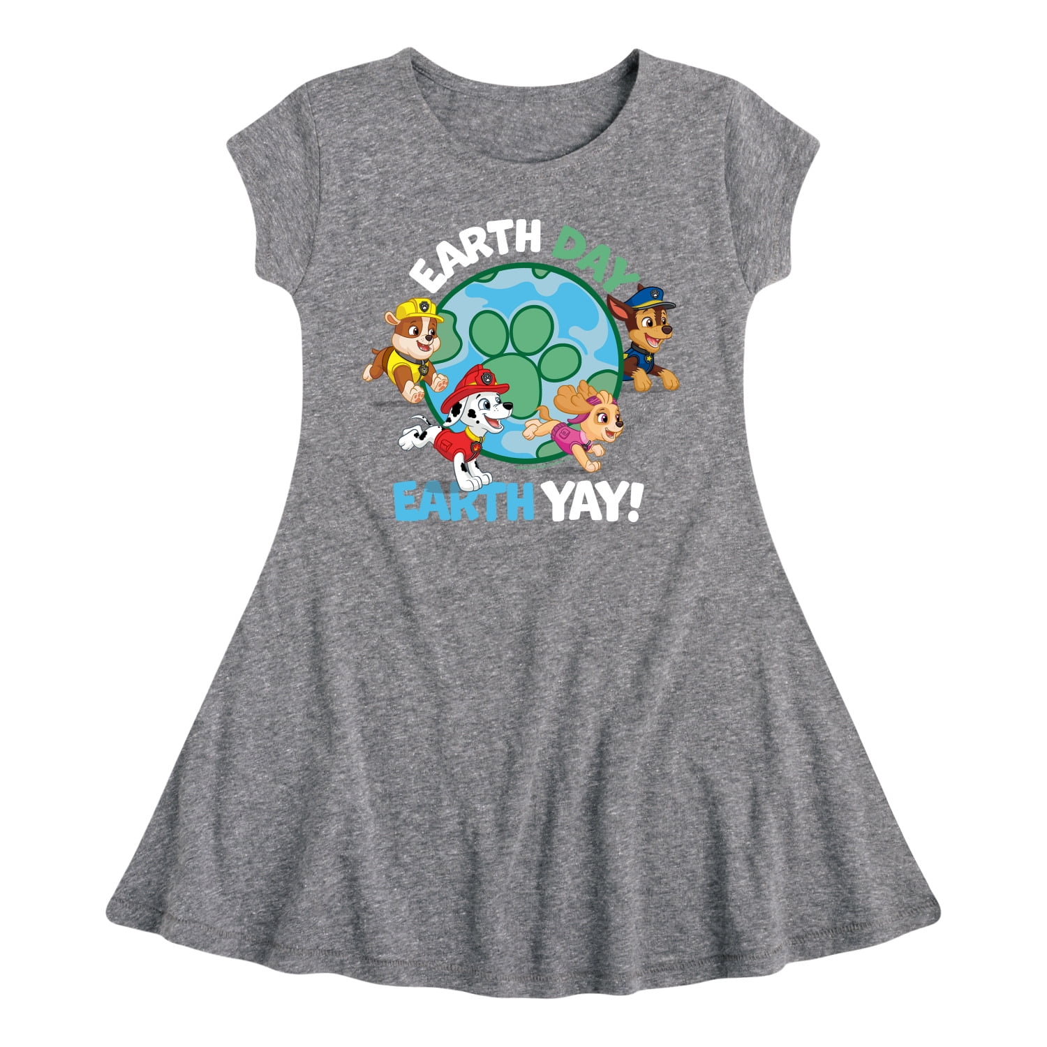 Paw Patrol - Earth Day Yay - Toddler And Youth Girls Fit And Flare ...