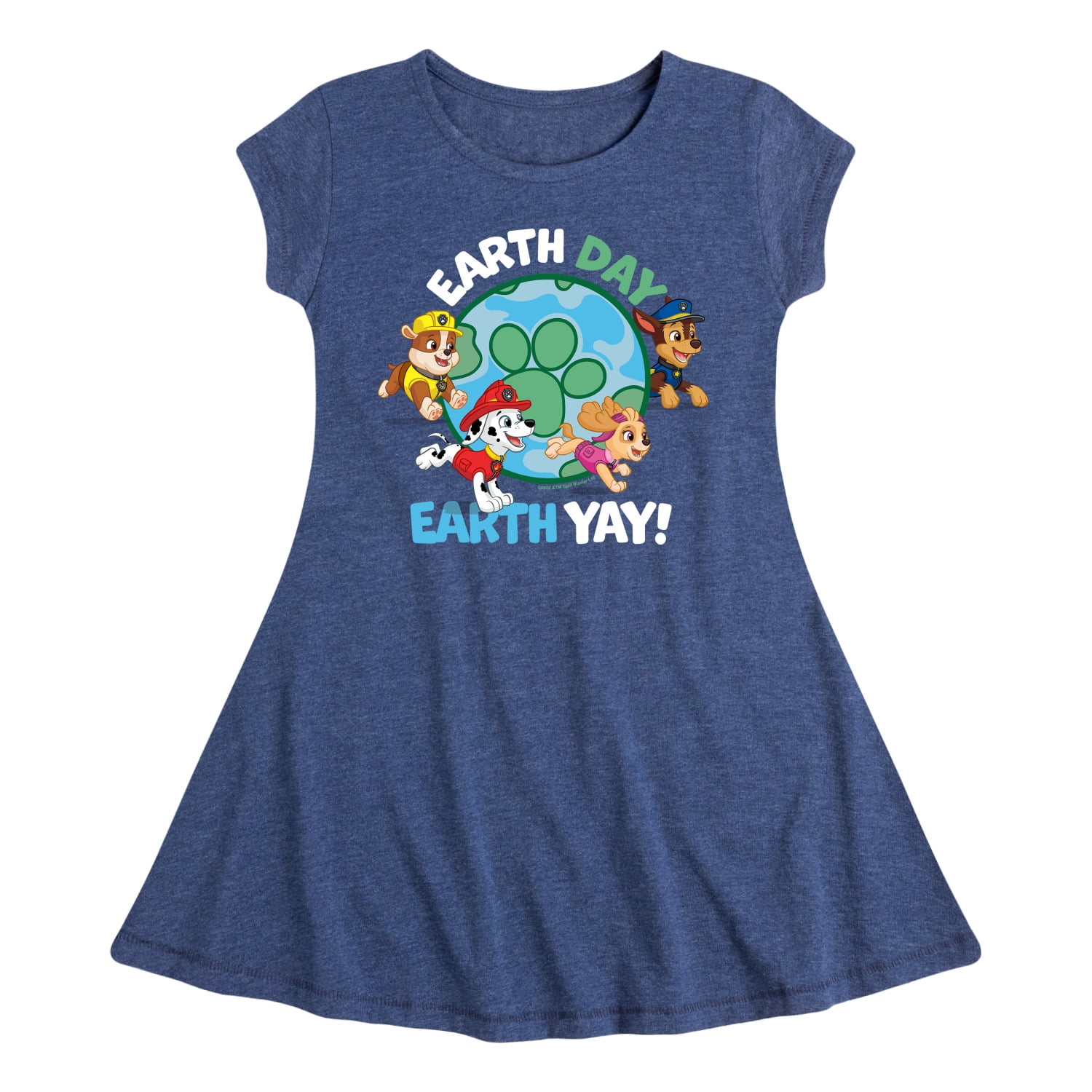 Paw Patrol - Earth Day Yay - Toddler And Youth Girls Fit And Flare ...