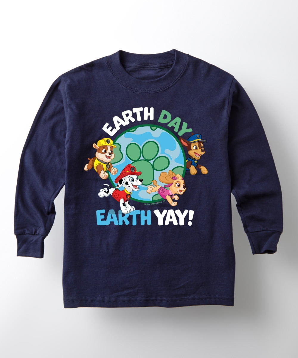 Paw Patrol - Earth Day Yay - Toddler And Youth Long Sleeve Graphic T ...