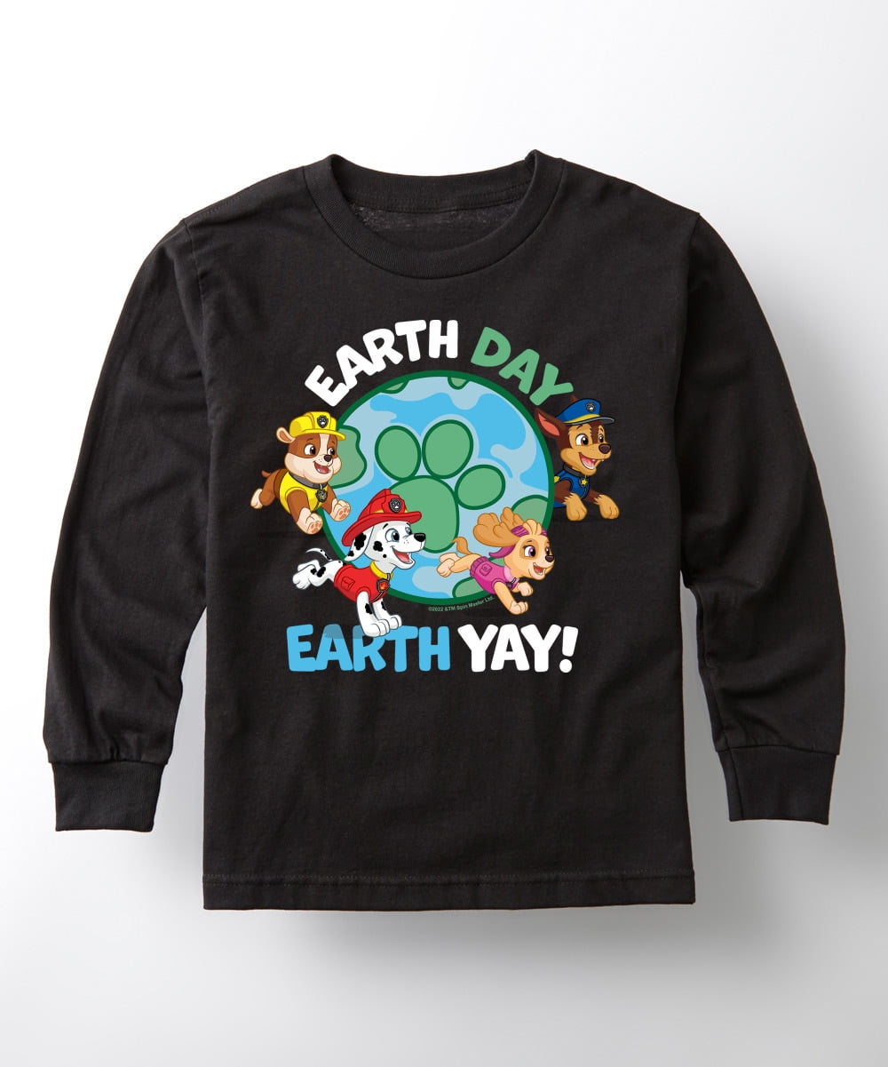 Paw Patrol - Earth Day Yay - Toddler And Youth Long Sleeve Graphic T ...
