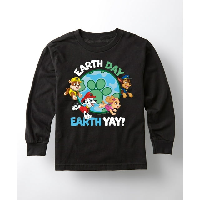 Paw Patrol - Earth Day Yay - Toddler And Youth Long Sleeve Graphic T ...