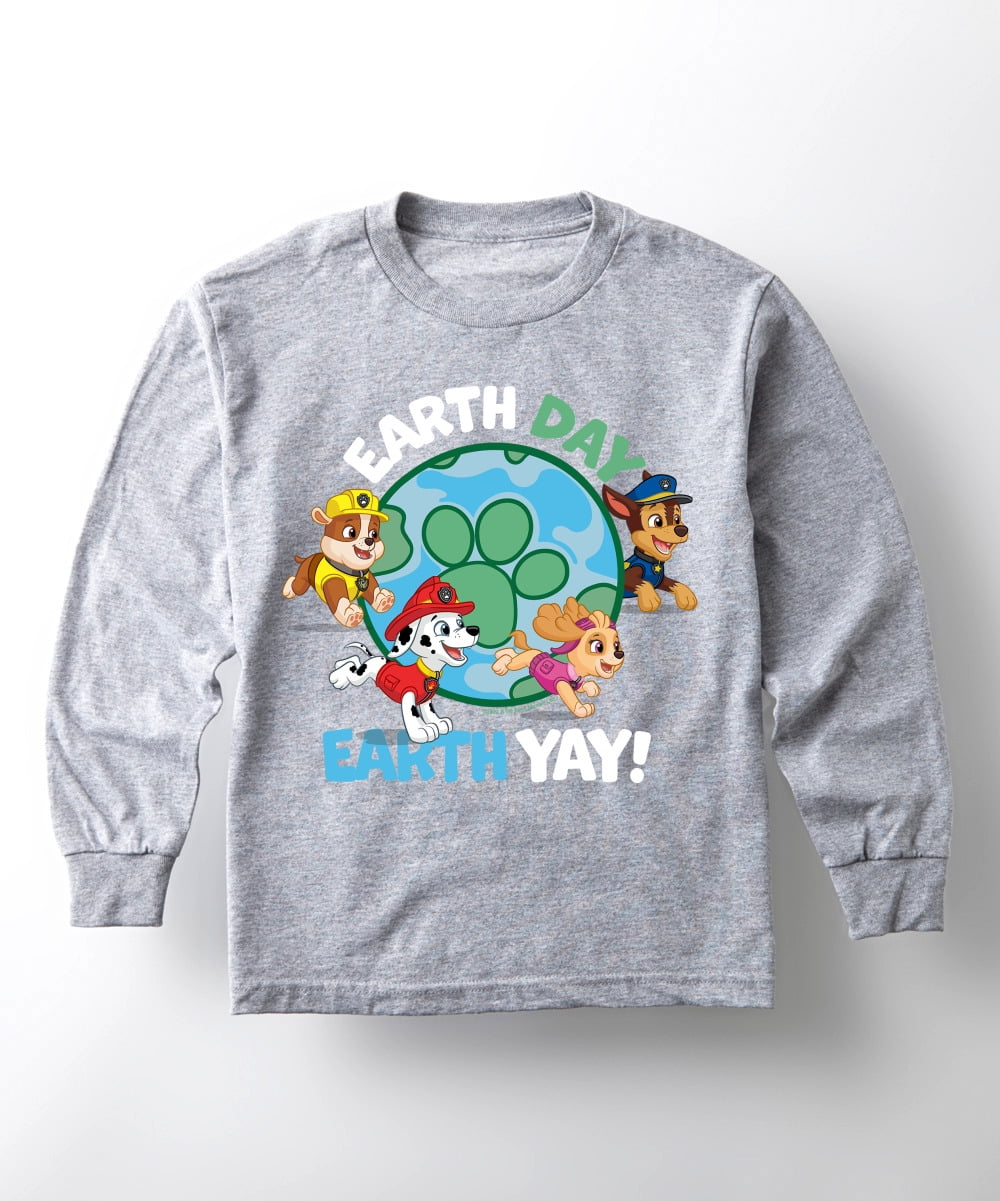 Paw Patrol - Earth Day Yay - Toddler And Youth Long Sleeve Graphic T ...
