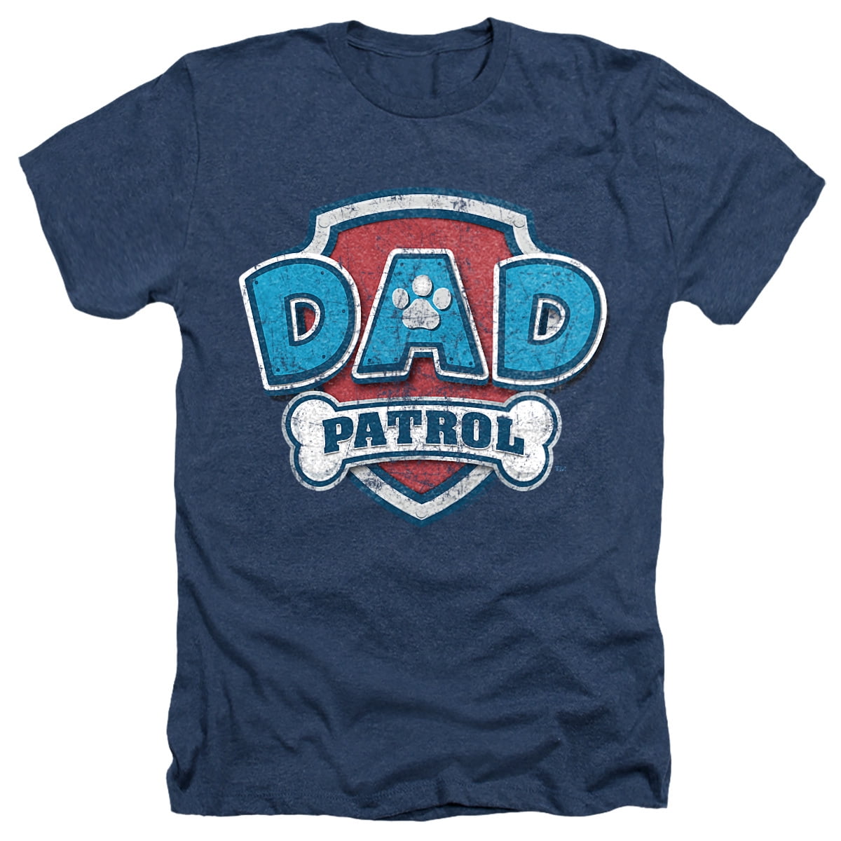 Paw Patrol Father's Day Dad Patrol Unisex Adult Heather T Shirt, Navy ...
