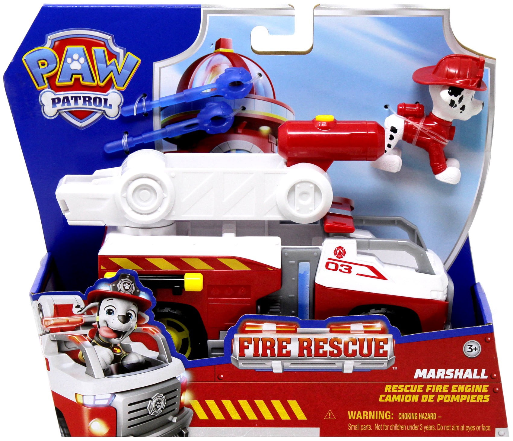 Paw Patrol Fire Rescue Marshall Rescue Fire Engine Vehicle & Figure ...