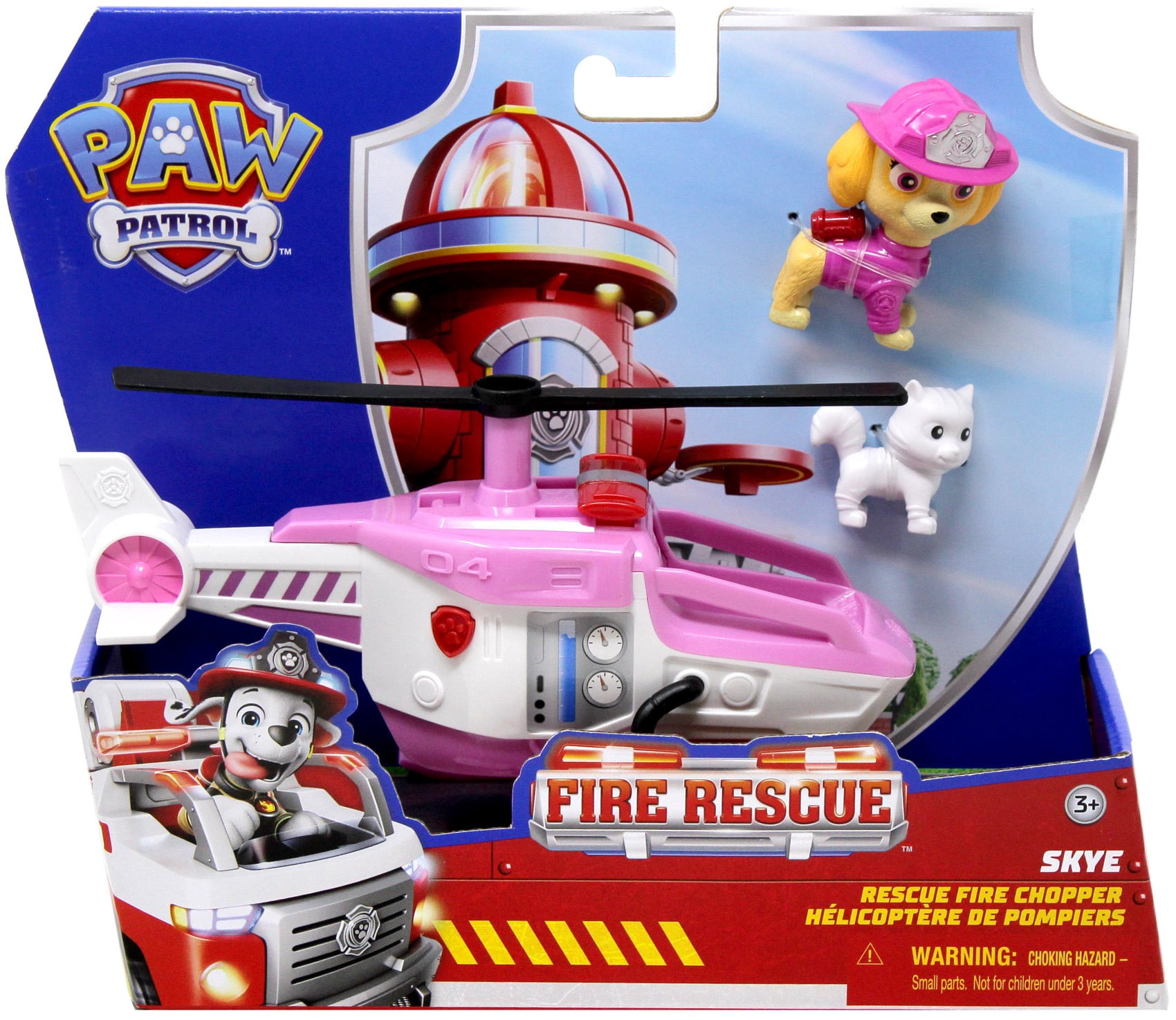 Paw Patrol Fire Rescue Skye Rescue Fire Chopper Vehicle & Figure ...
