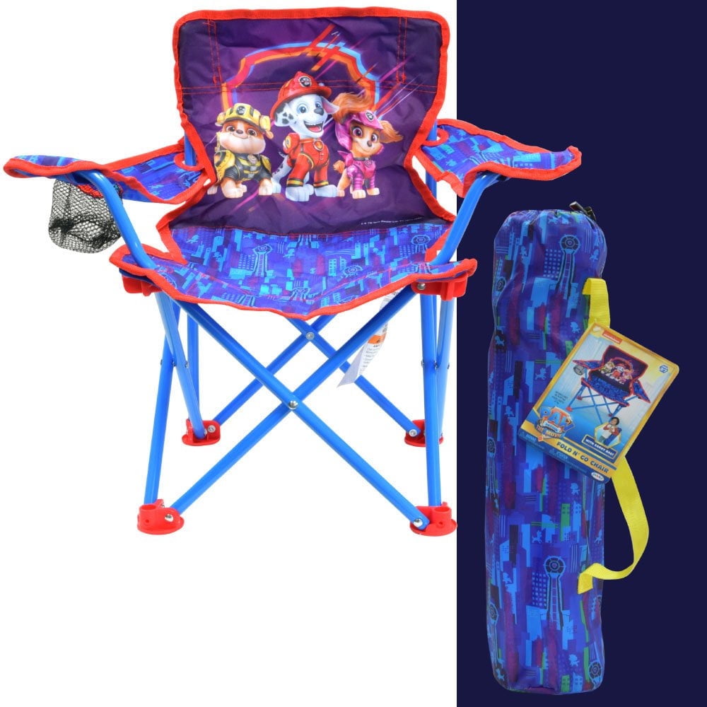 Paw Patrol Toddler Kid's Foldable Chair with Printed Carry Bag and Hang ...