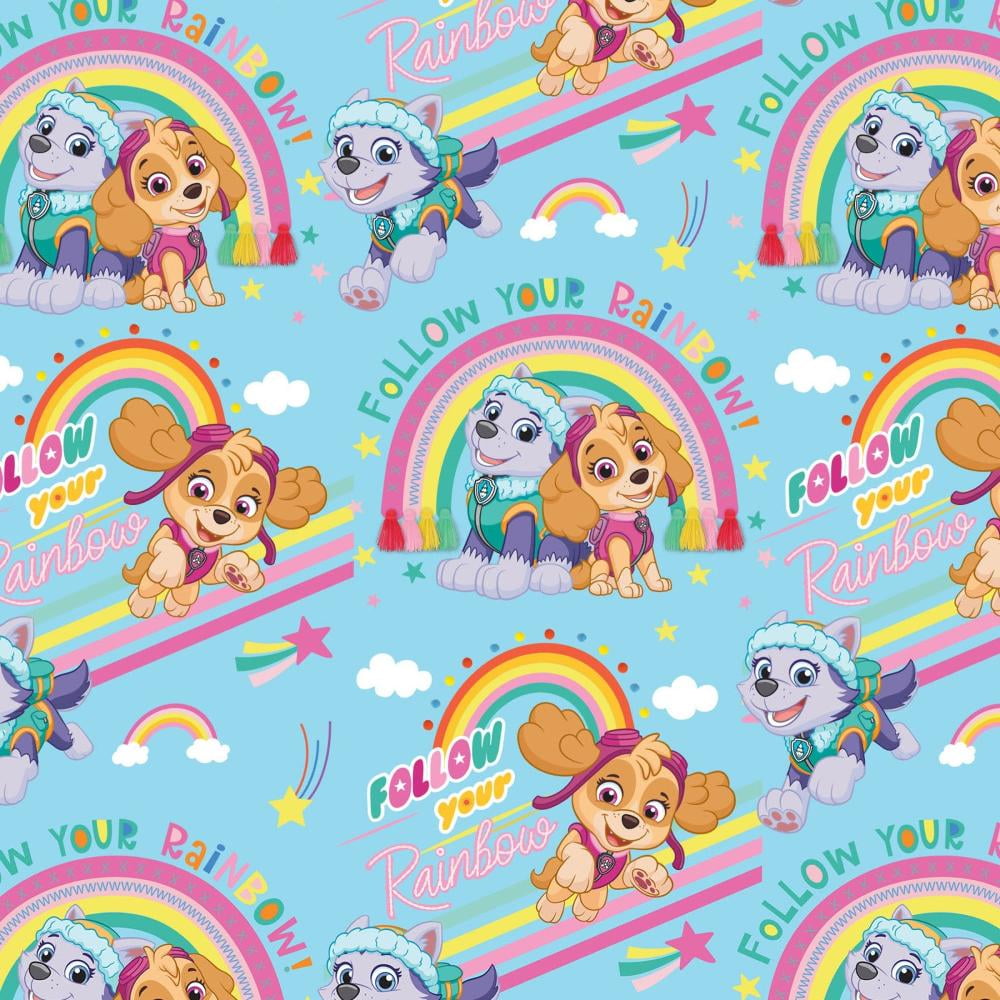 Paw Patrol Follow Your Rainbow Cotton Fabric - Walmart.com
