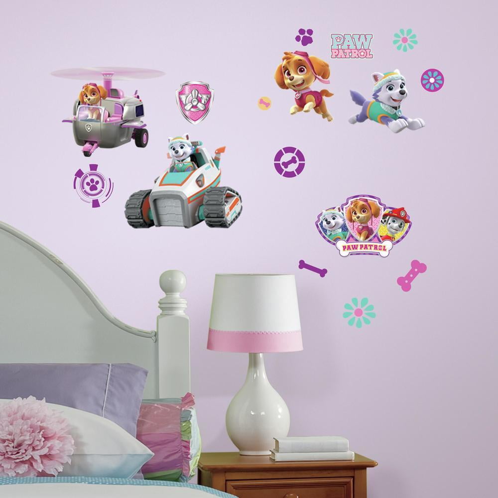 Paw Patrol Girl Pups Peel And Stick Wall Decals (30 Count) - Walmart.com