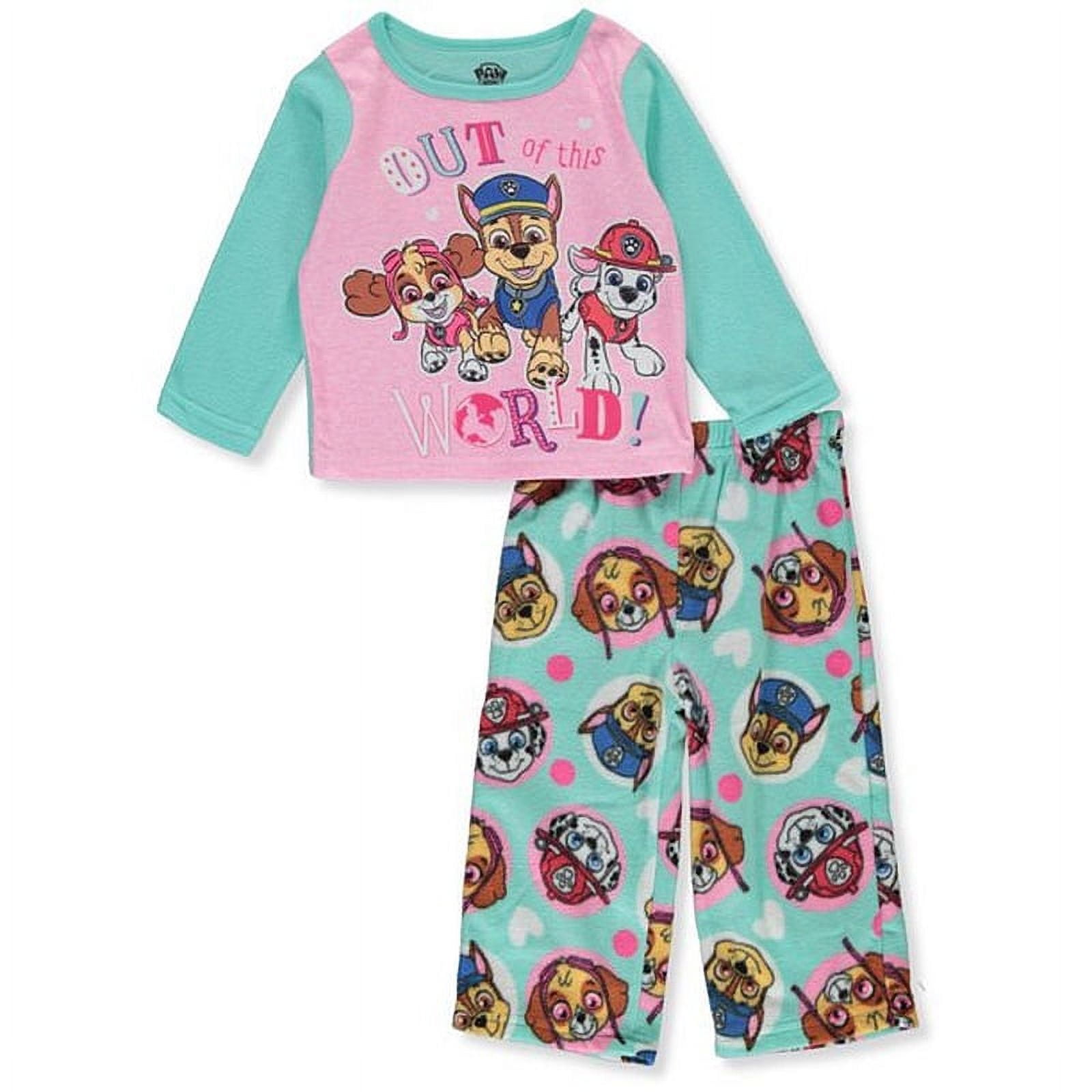 Paw Patrol Girl's Out Of This World Fleece Pajama Set, Size 4T ...