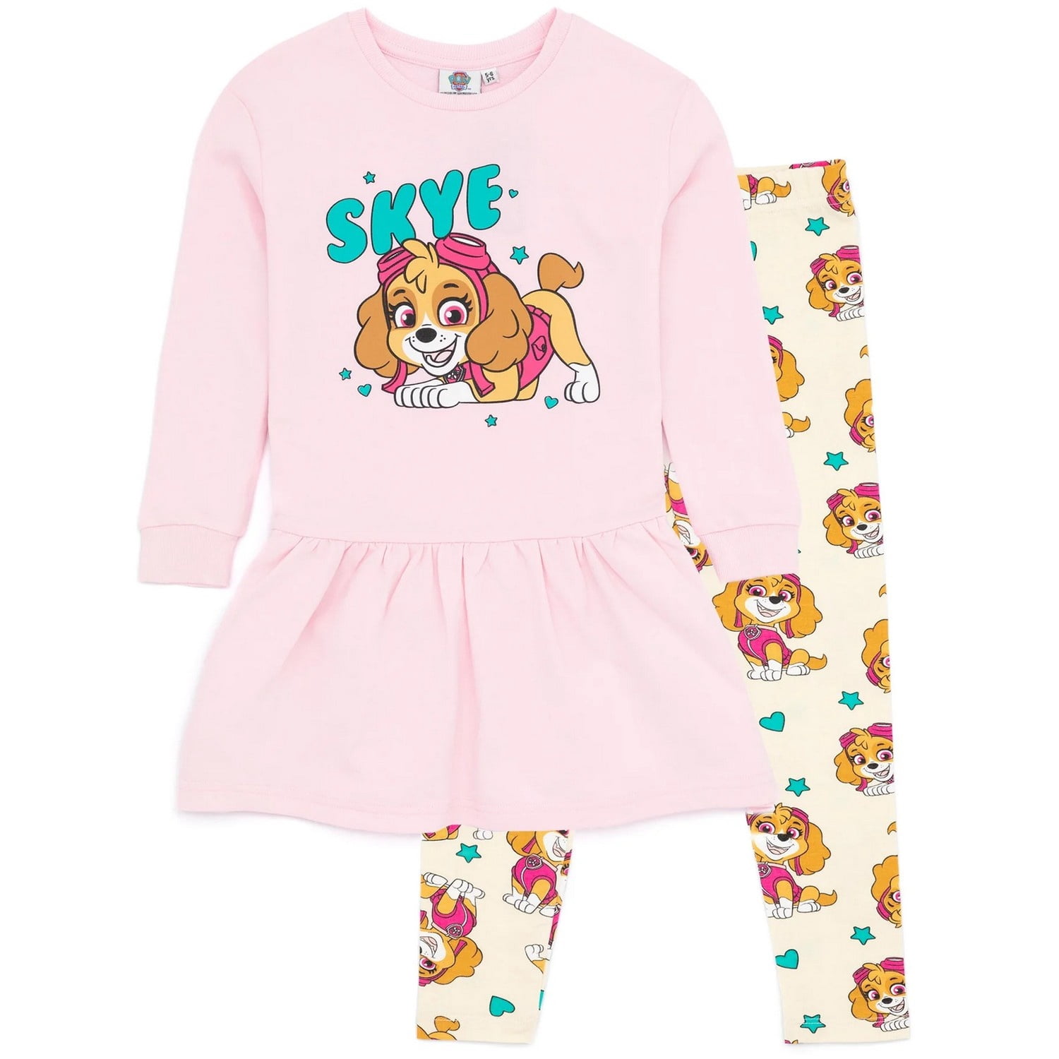 Paw Patrol Girls Skye Sweater Dress & Leggings Set - Walmart.com