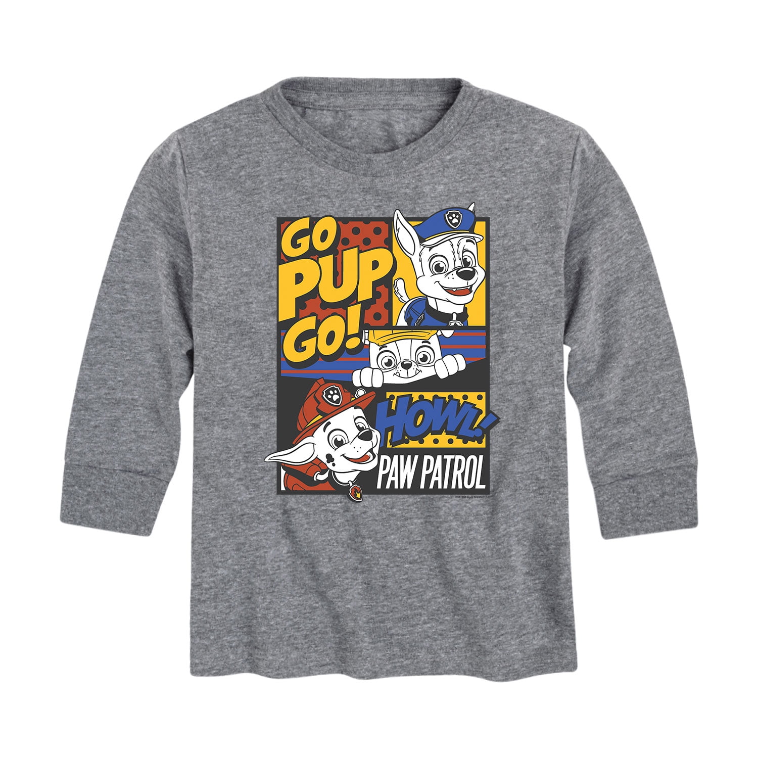 Paw Patrol - Go Pup Go - Toddler And Youth Long Sleeve Graphic T-Shirt ...