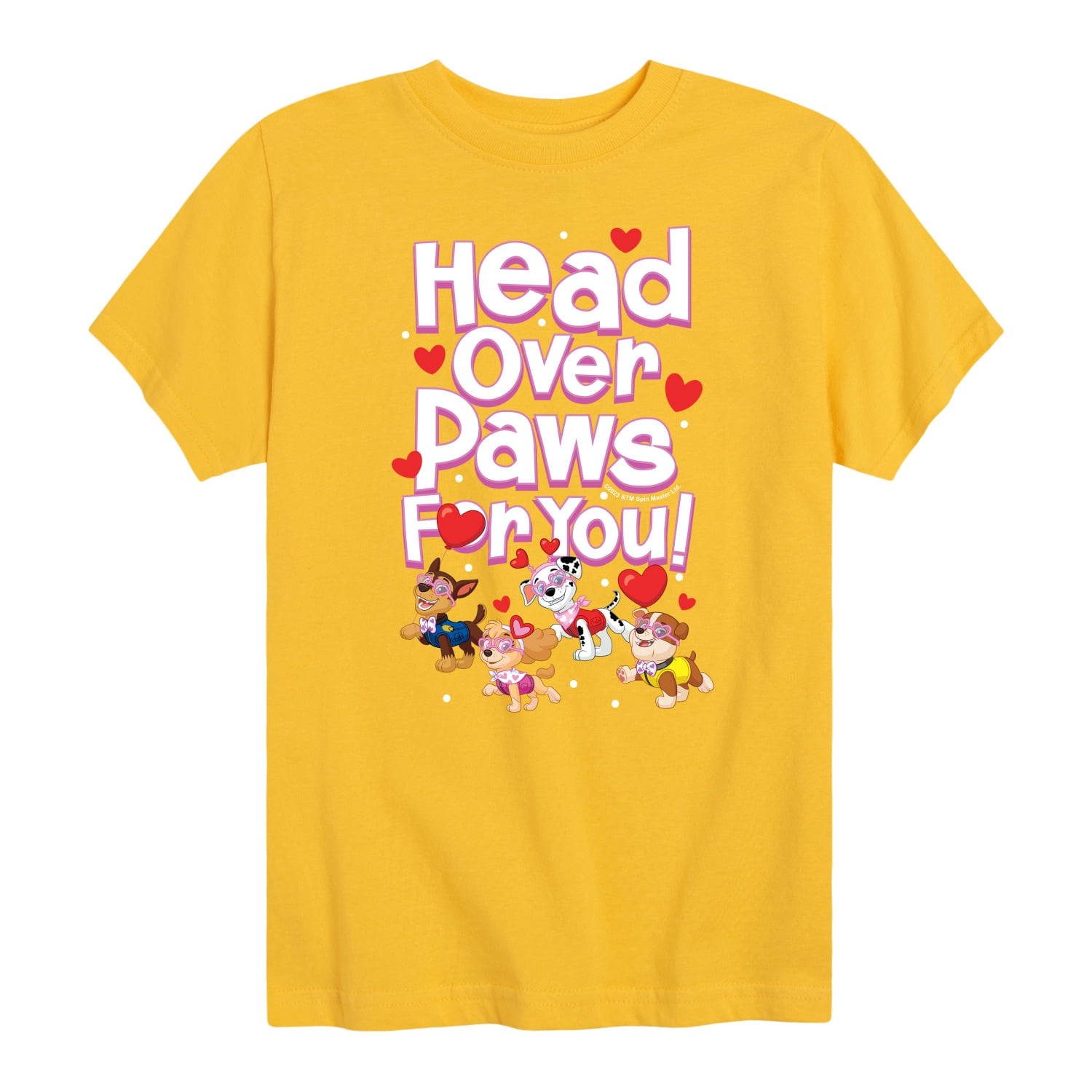 Paw Patrol - Head Over Paws For You - Toddler And Youth Short Sleeve ...