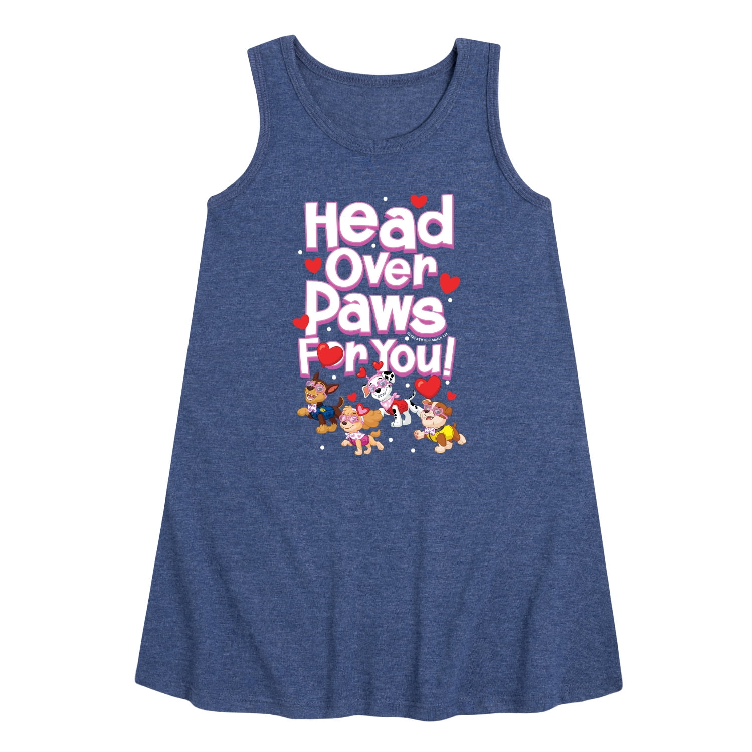 Paw Patrol - Head Over Paws For You - Toddler and Youth Girls A-line ...
