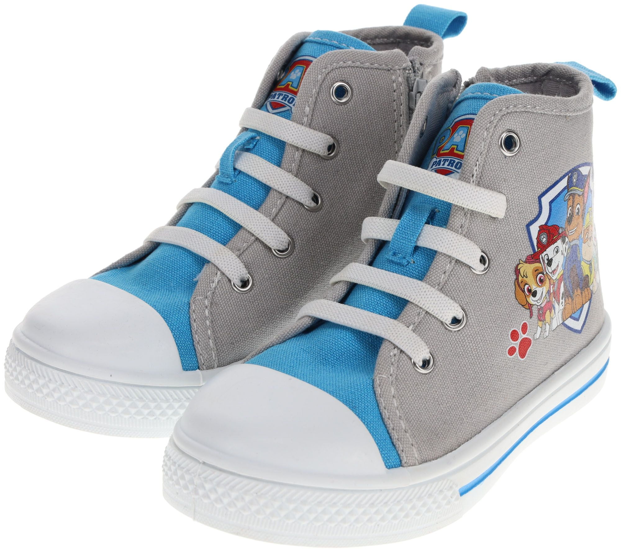 Paw Patrol Hi-Top Shoes for Kids, Hi-Top Canvas Sneaker with Toe Bumper ...