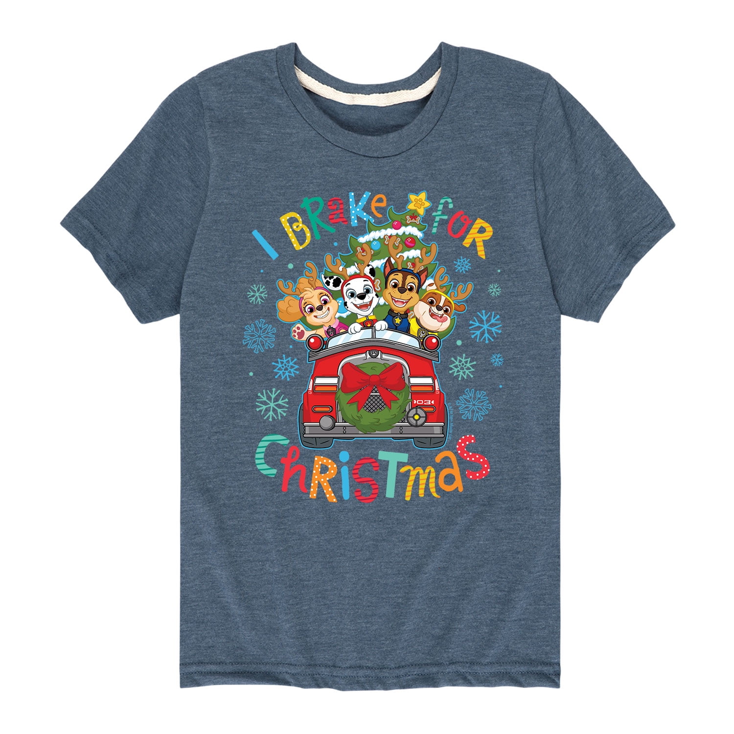 Paw Patrol - I Brake For Christmas - Toddler And Youth Short Sleeve ...