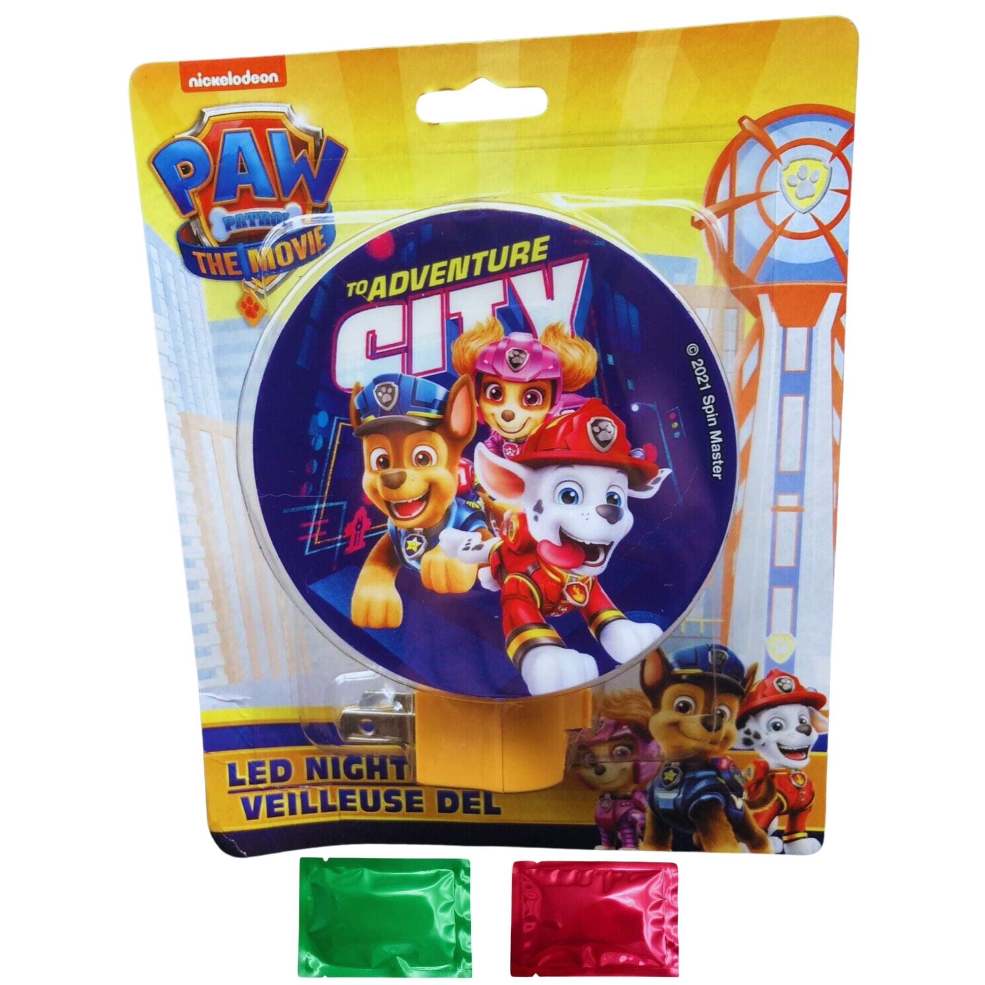 Paw Patrol LED Wall Night Light With Rotary Shade, Manual Switch Lamp ...