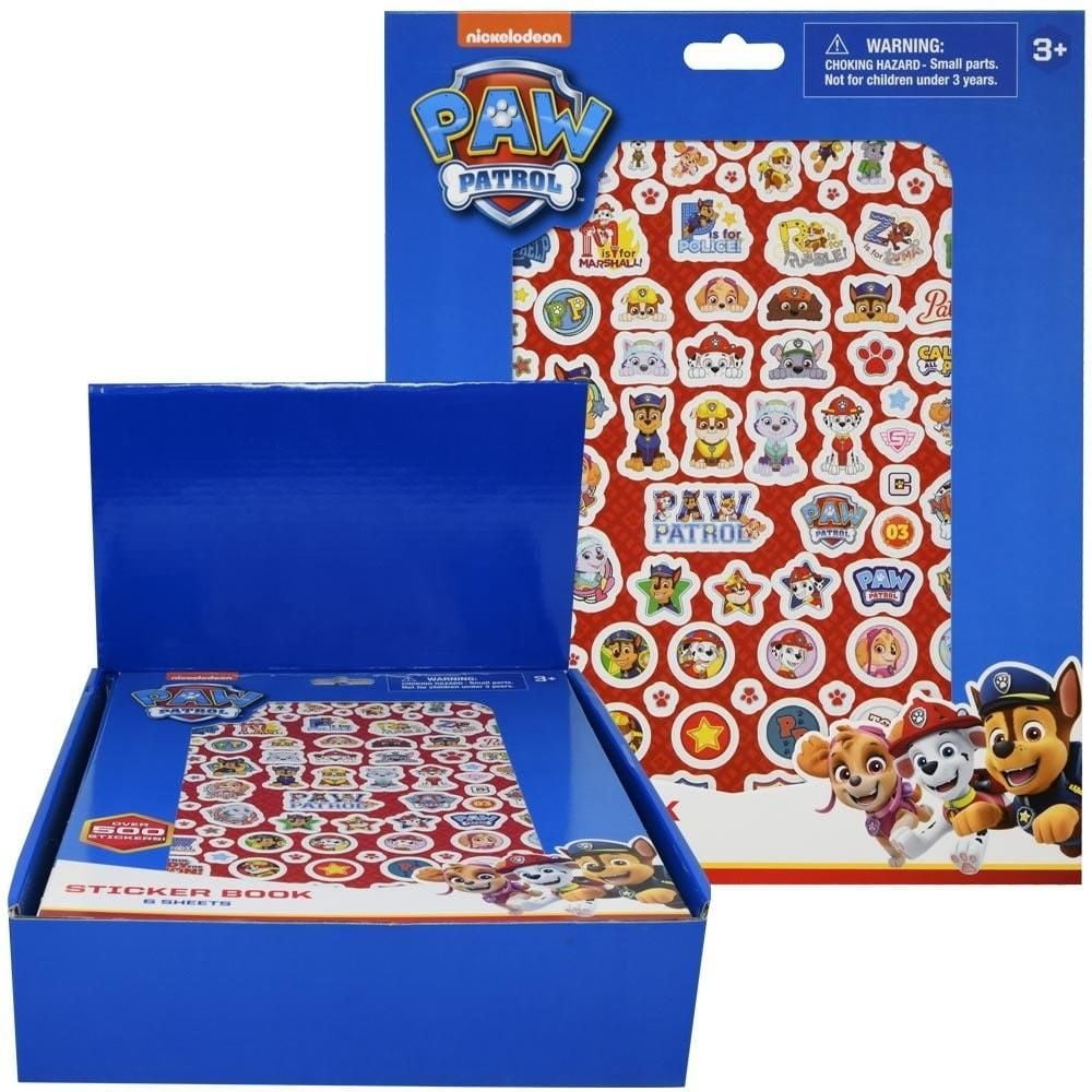 Paw Patrol Kids & Toddlers Large 6 Sheet Sticker Book with Over 500 Pup ...