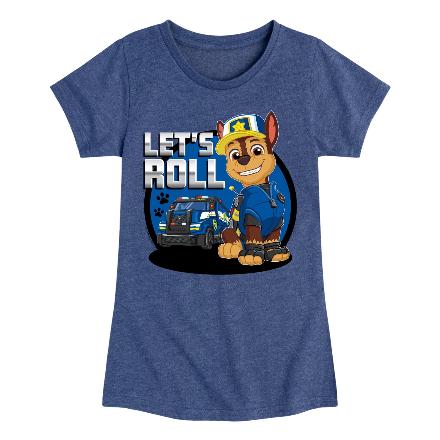 Paw Patrol - Let's Roll Chase - Toddler And Youth Girls Short Sleeve ...