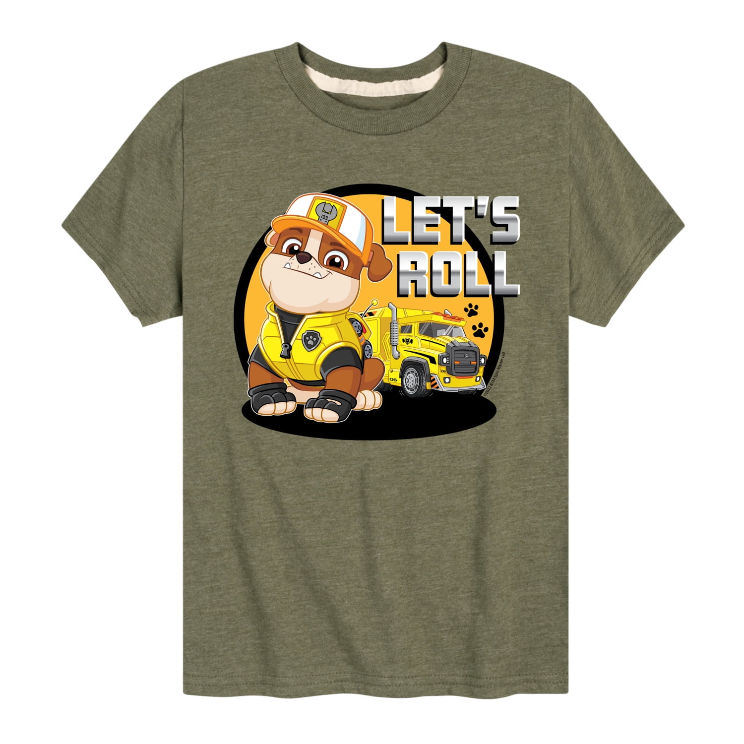 Paw Patrol - Let's Roll Rubble - Toddler And Youth Short Sleeve Graphic ...