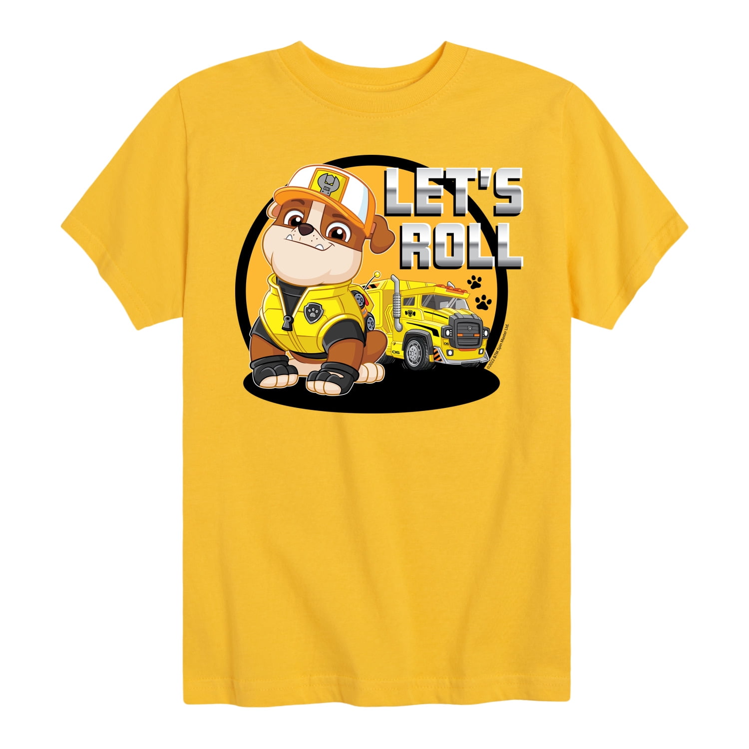 Paw Patrol - Let's Roll Rubble - Toddler And Youth Short Sleeve Graphic ...