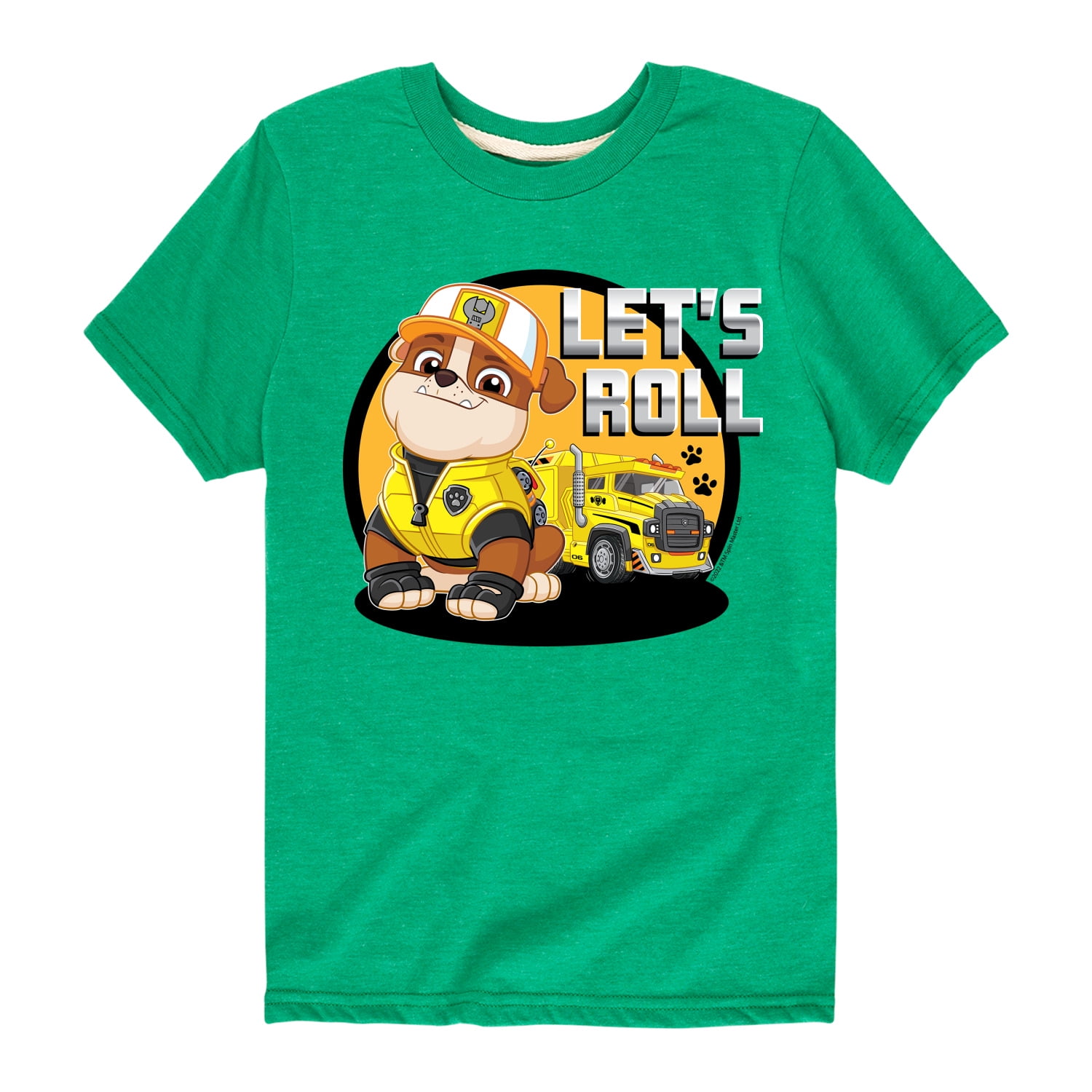 Paw Patrol - Let's Roll Rubble - Toddler And Youth Short Sleeve Graphic ...