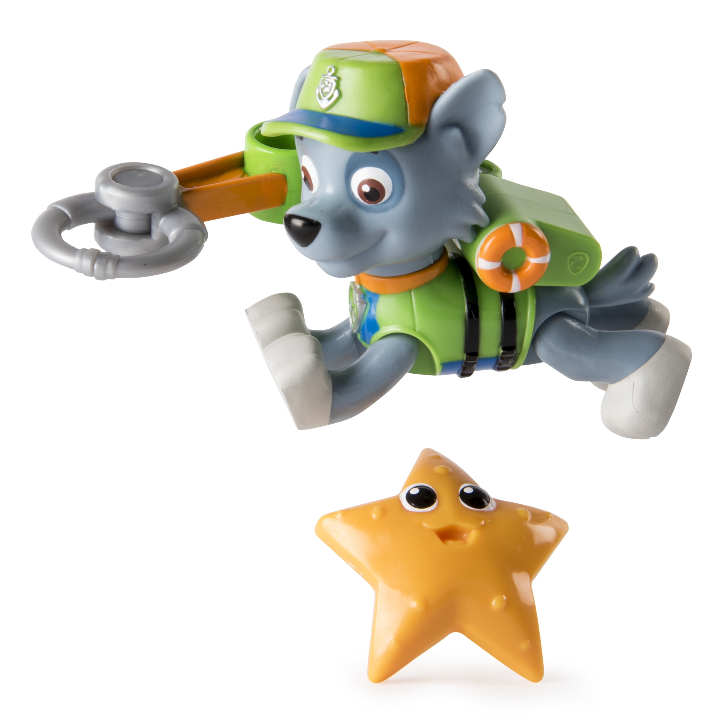 Paw Patrol – Lifeguard Rocky with Removable Backpack and Bonus Sea ...