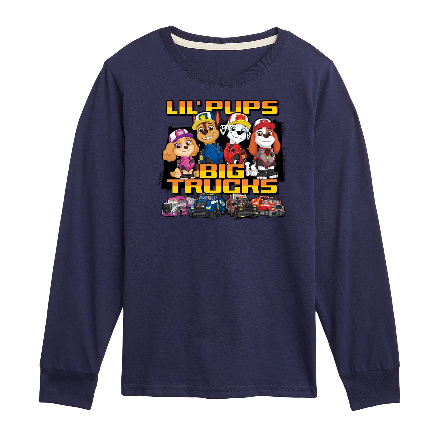 Paw Patrol - Lil Pups Big Trucks - Toddler And Youth Long Sleeve ...