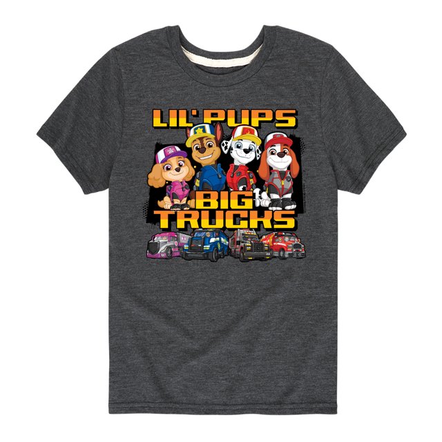 Paw Patrol - Lil Pups Big Trucks - Toddler And Youth Short Sleeve ...