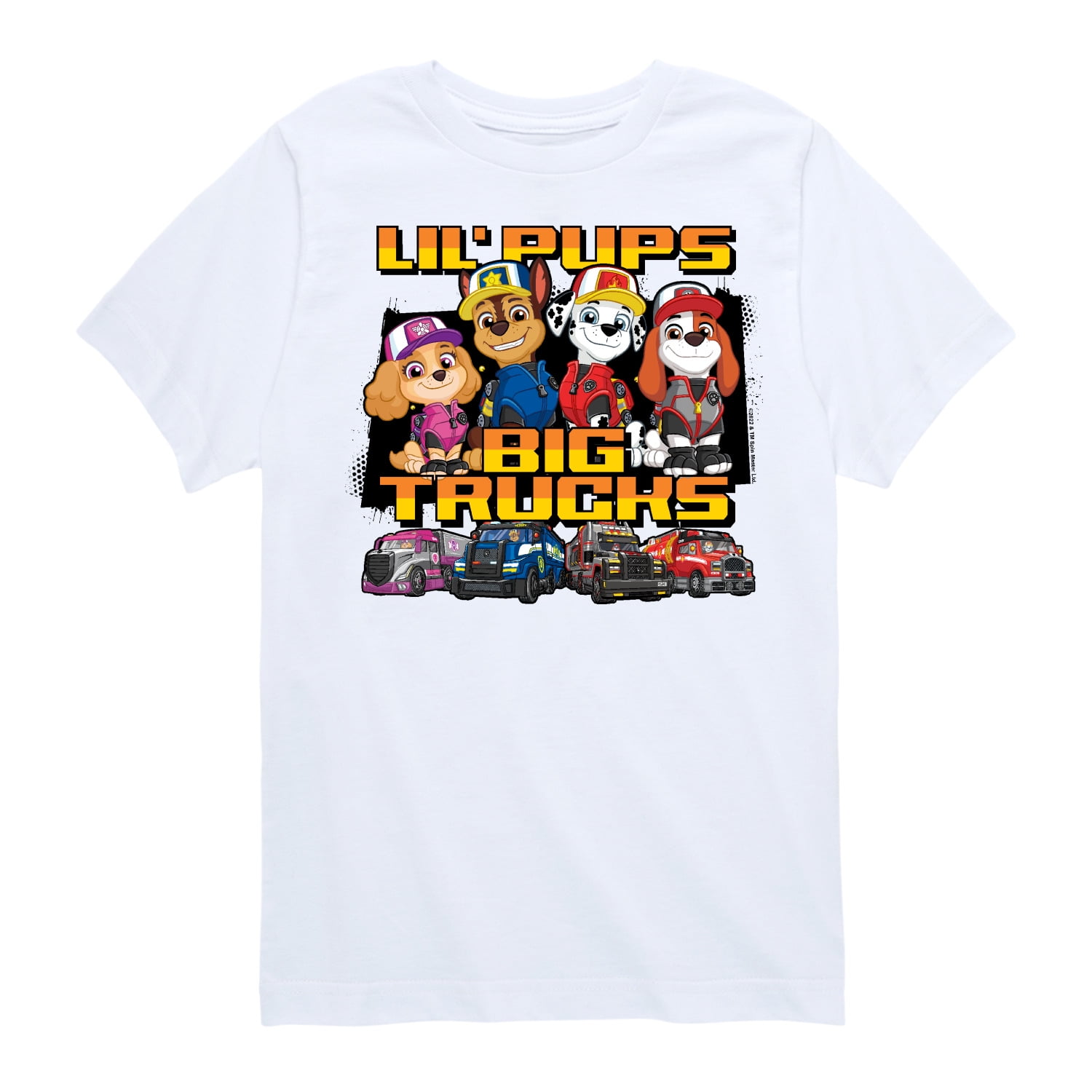 Paw Patrol - Lil Pups Big Trucks - Toddler And Youth Short Sleeve ...