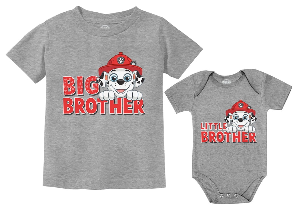 Paw Patrol Marshall Big Brother Little Brother Matching Outfits Shirts ...