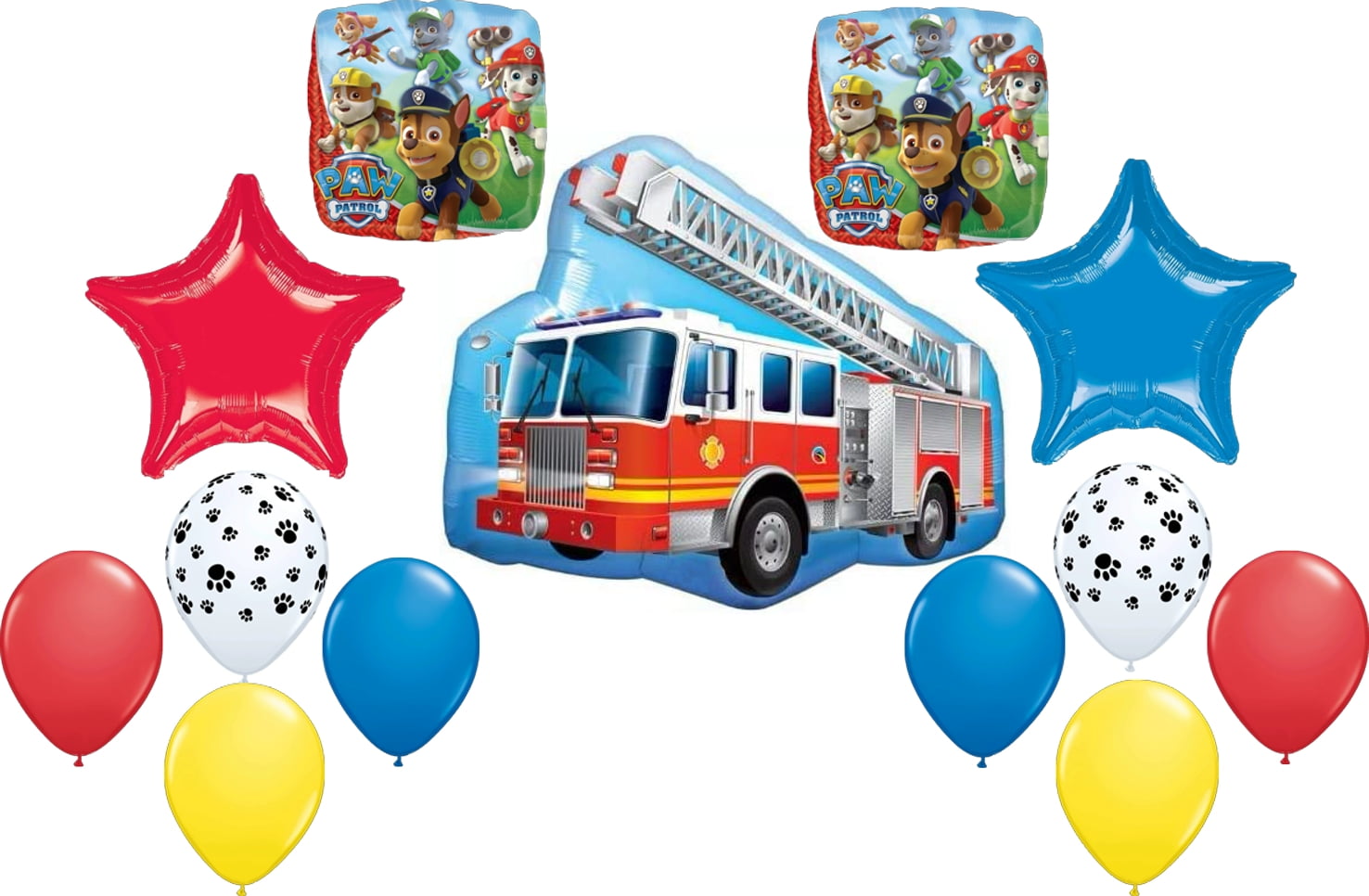 Paw Patrol Marshall Firetruck Birthday Party Balloon Set - Walmart.com