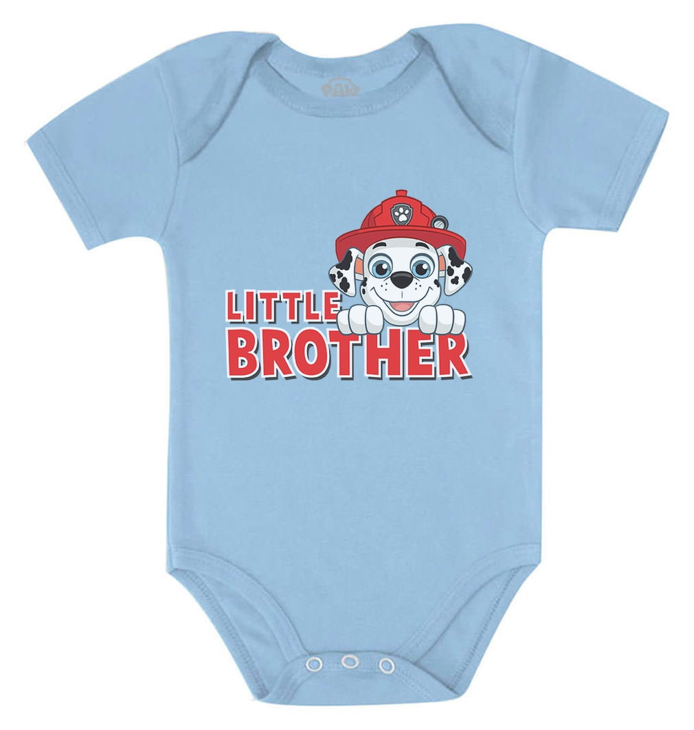 Paw Patrol Marshall Themed Little Brother Baby Bodysuit - Newborn ...