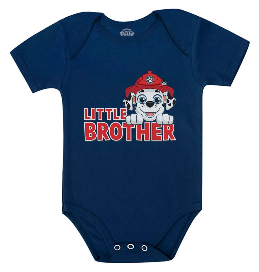 Paw Patrol Marshall Themed Little Brother Baby Bodysuit - Newborn ...