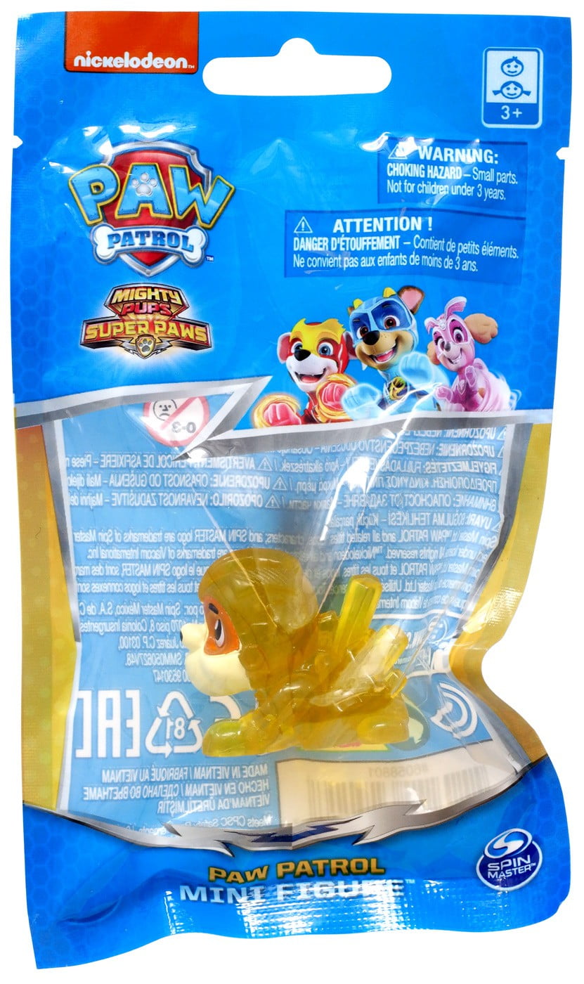 Paw Patrol Mighty Pups Super Paws Rubble Mini Figure - Walmart.com