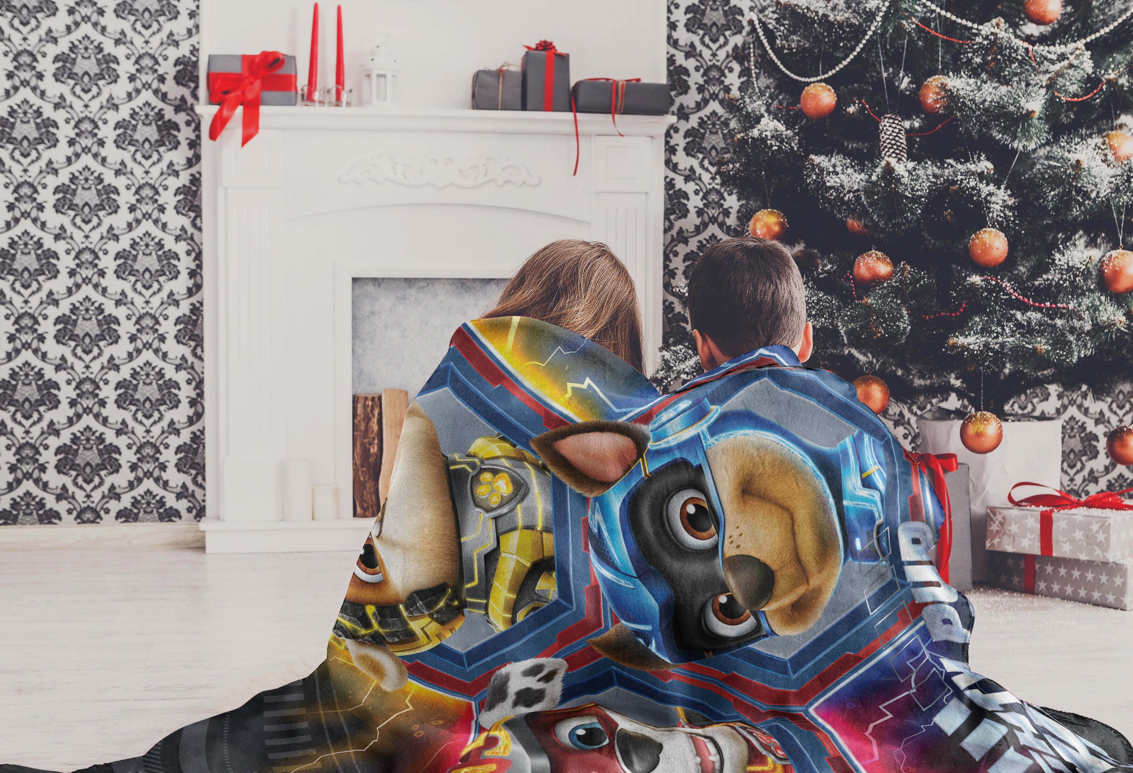 Paw Patrol Movie Mighty Pups Kids Micro Raschel Throw Blanket - Walmart.com