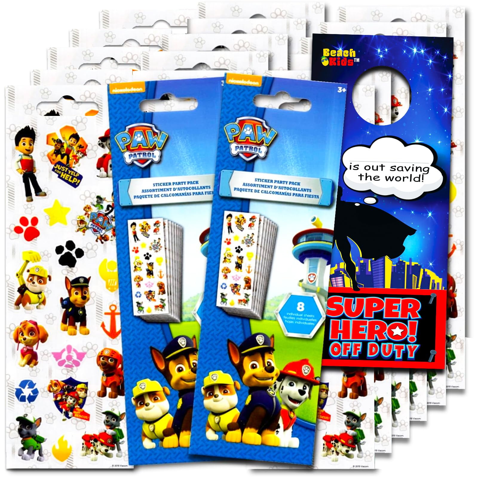Paw Patrol Party Favors AIF4 Sticker Pack Bundle Includes 300+ Reward ...