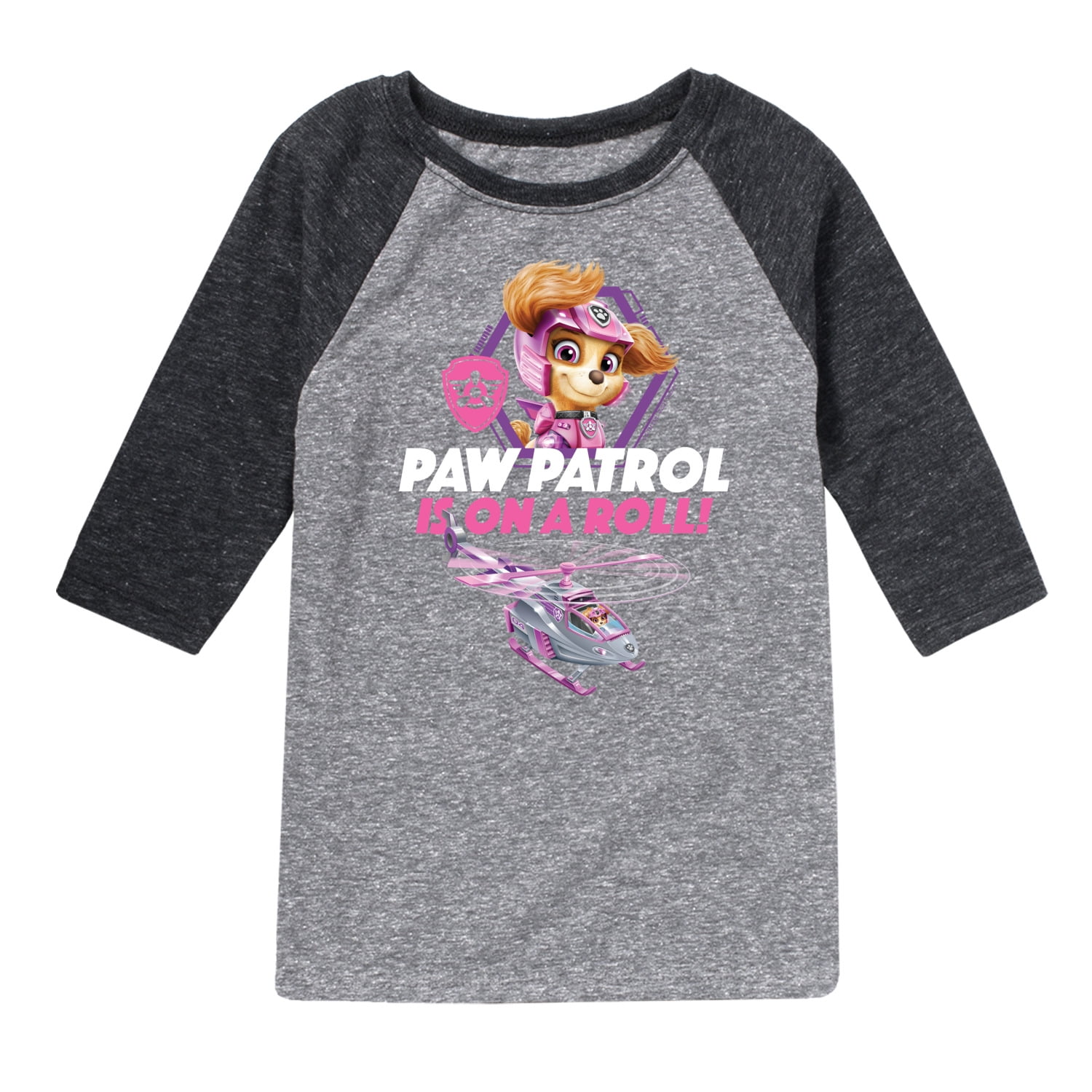 Paw Patrol - Paw Patrol Is On A Roll - Toddler And Youth Raglan Graphic ...