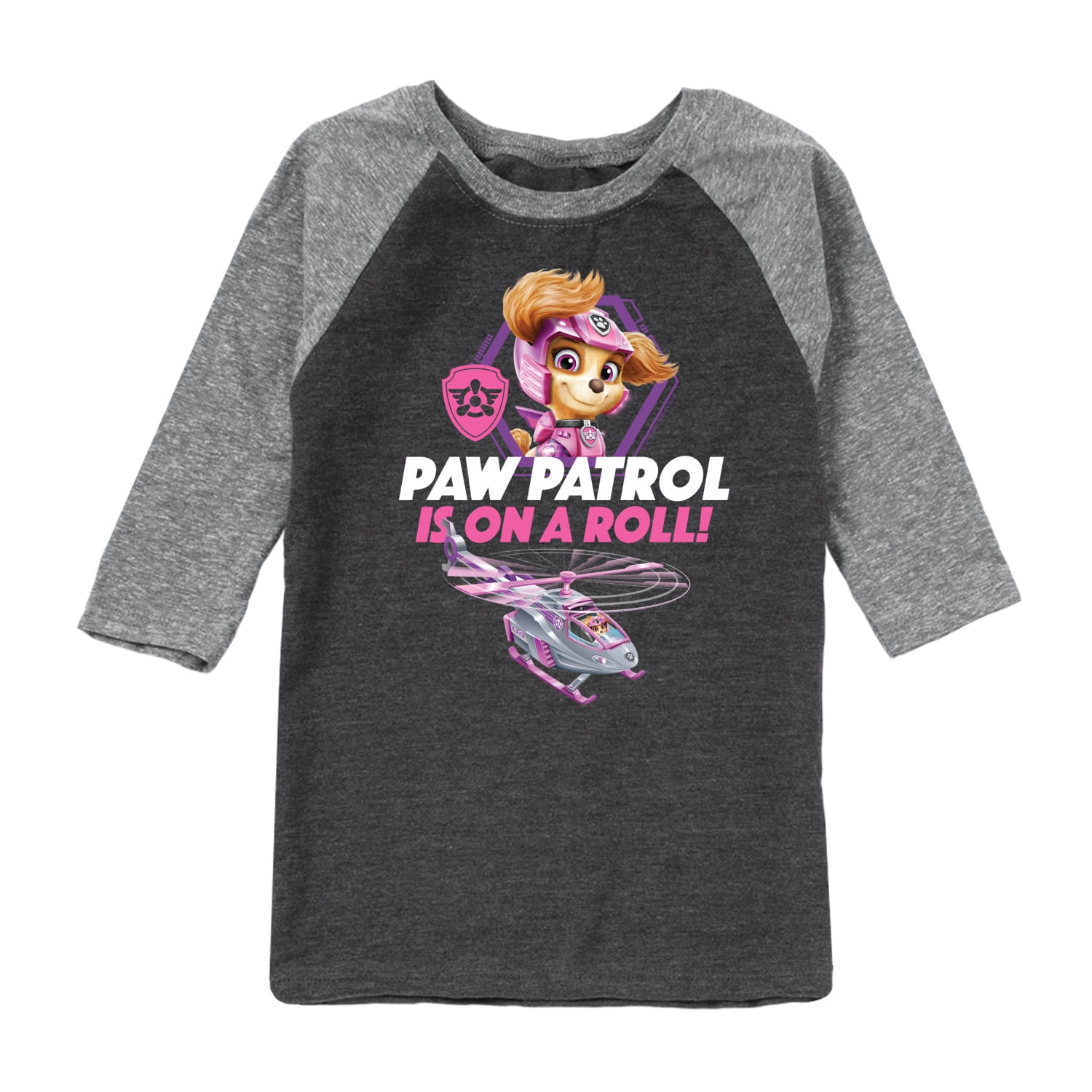 Paw Patrol - Paw Patrol Is On A Roll - Toddler And Youth Raglan Graphic ...