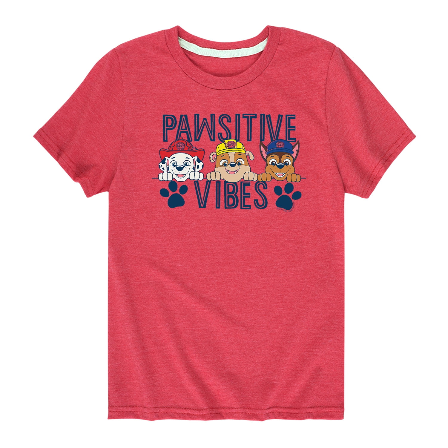 Paw Patrol - Pawsitive Vibes - Toddler And Youth Short Sleeve Graphic T ...