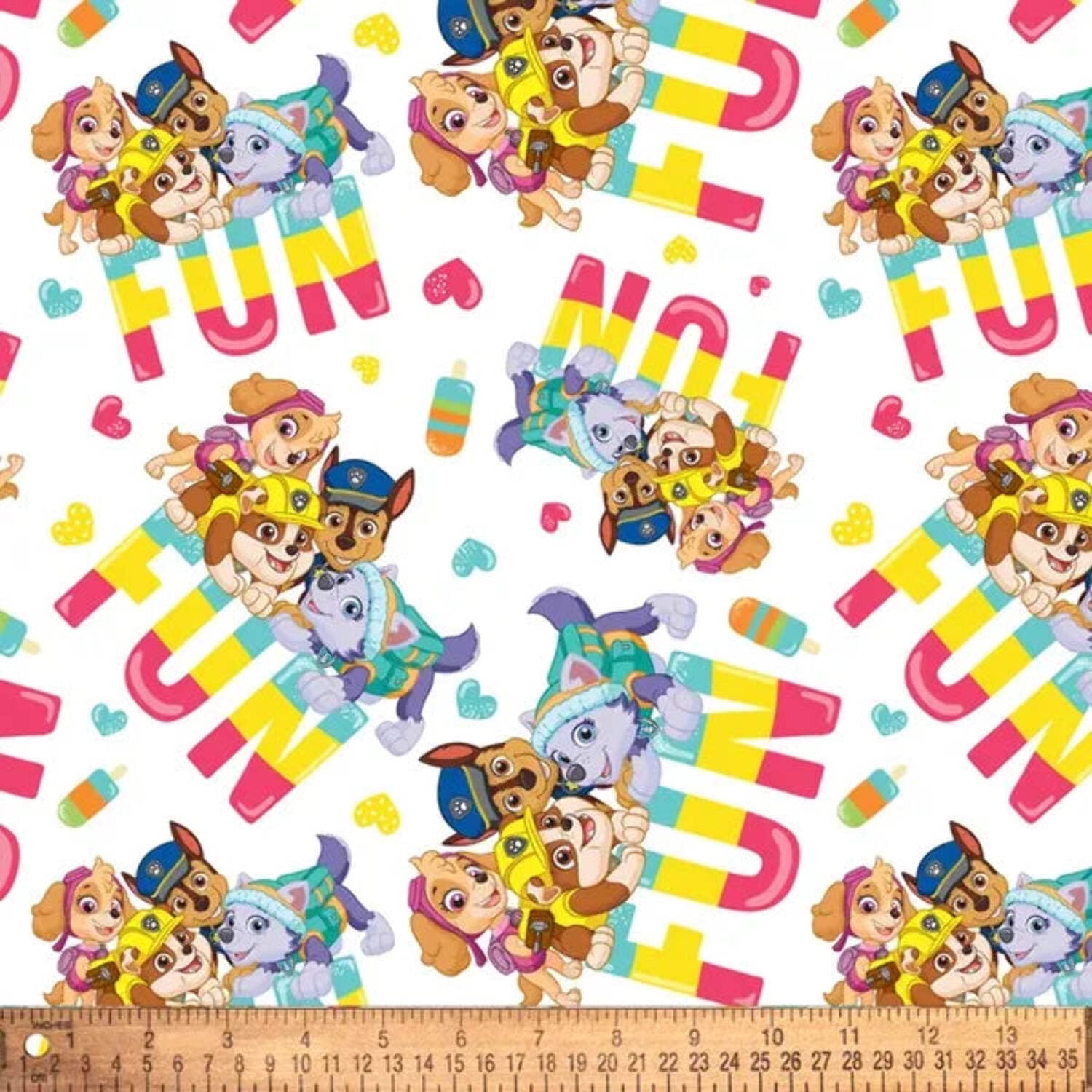 Paw Patrol Popsicle Fun Digital Cotton Print Fabric - Walmart.com
