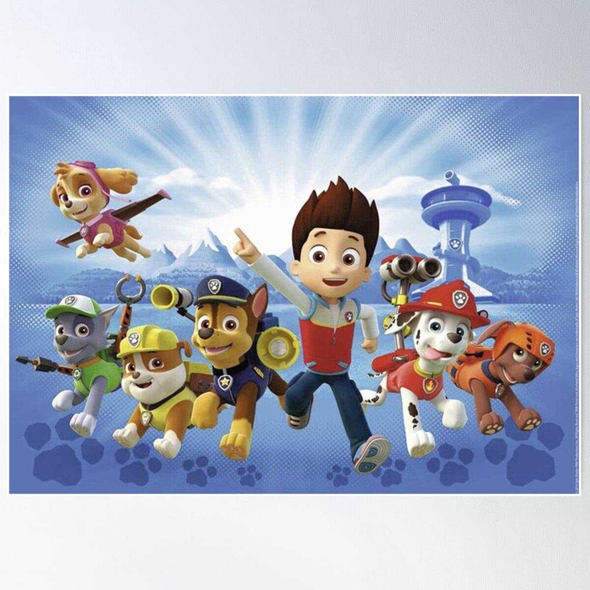 Paw Patrol Poster Wall Art, Modern Wall Decor For Living Room Bedroom ...