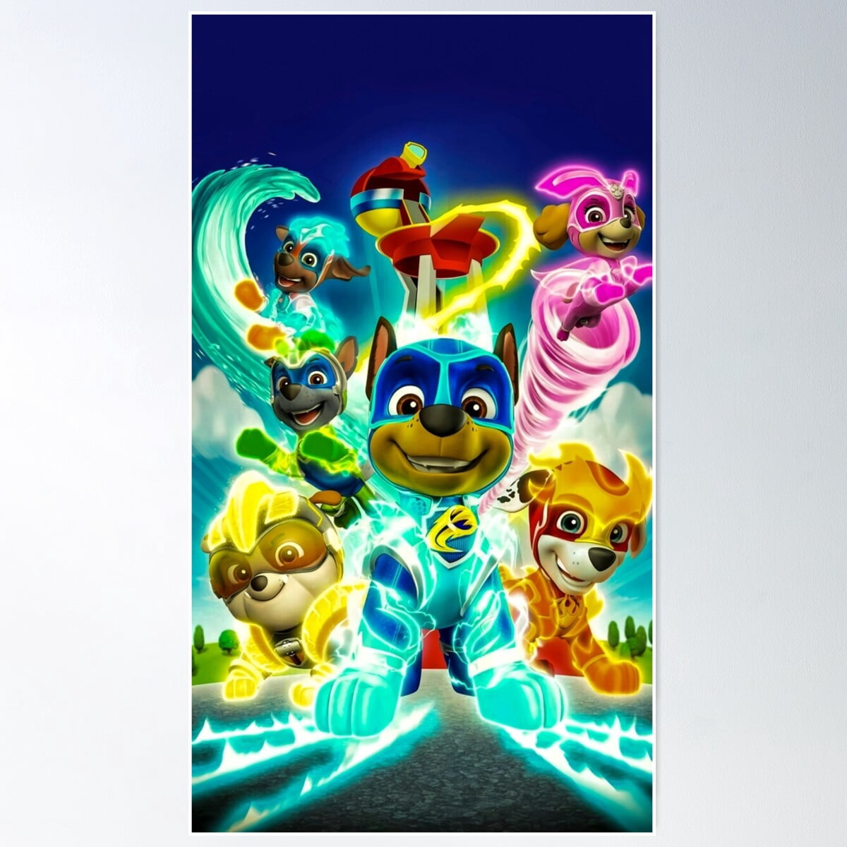 Paw Patrol Poster Wall Art, Modern Wall Decor For Living Room Bedroom ...