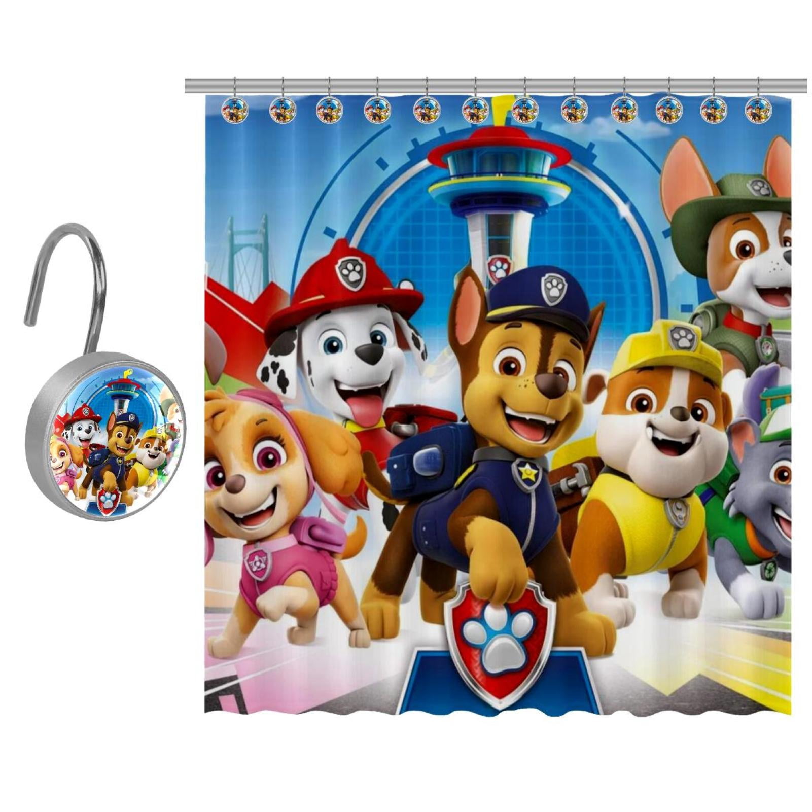 Paw Patrol Printed Shower Curtain with 9 Hooks 48" x 72" - Walmart.com