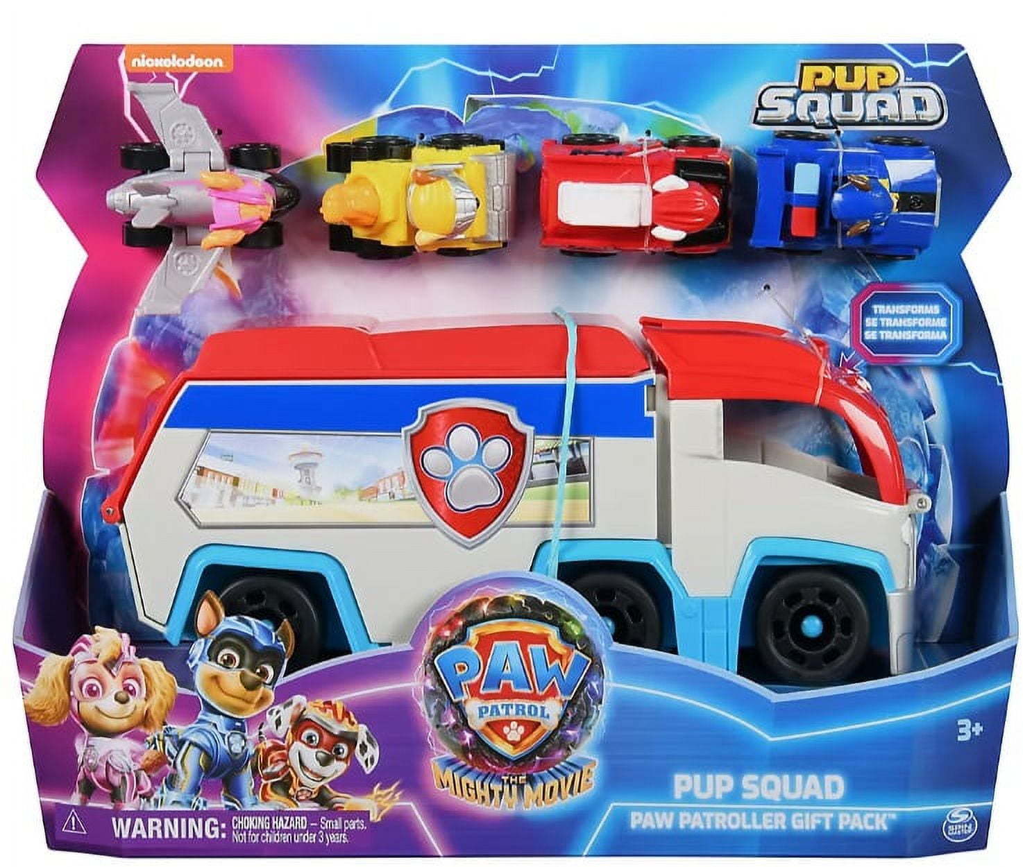 Paw Patrol Pup Squad Patroller Toy Truck with Chase, Rubble, Skye ...