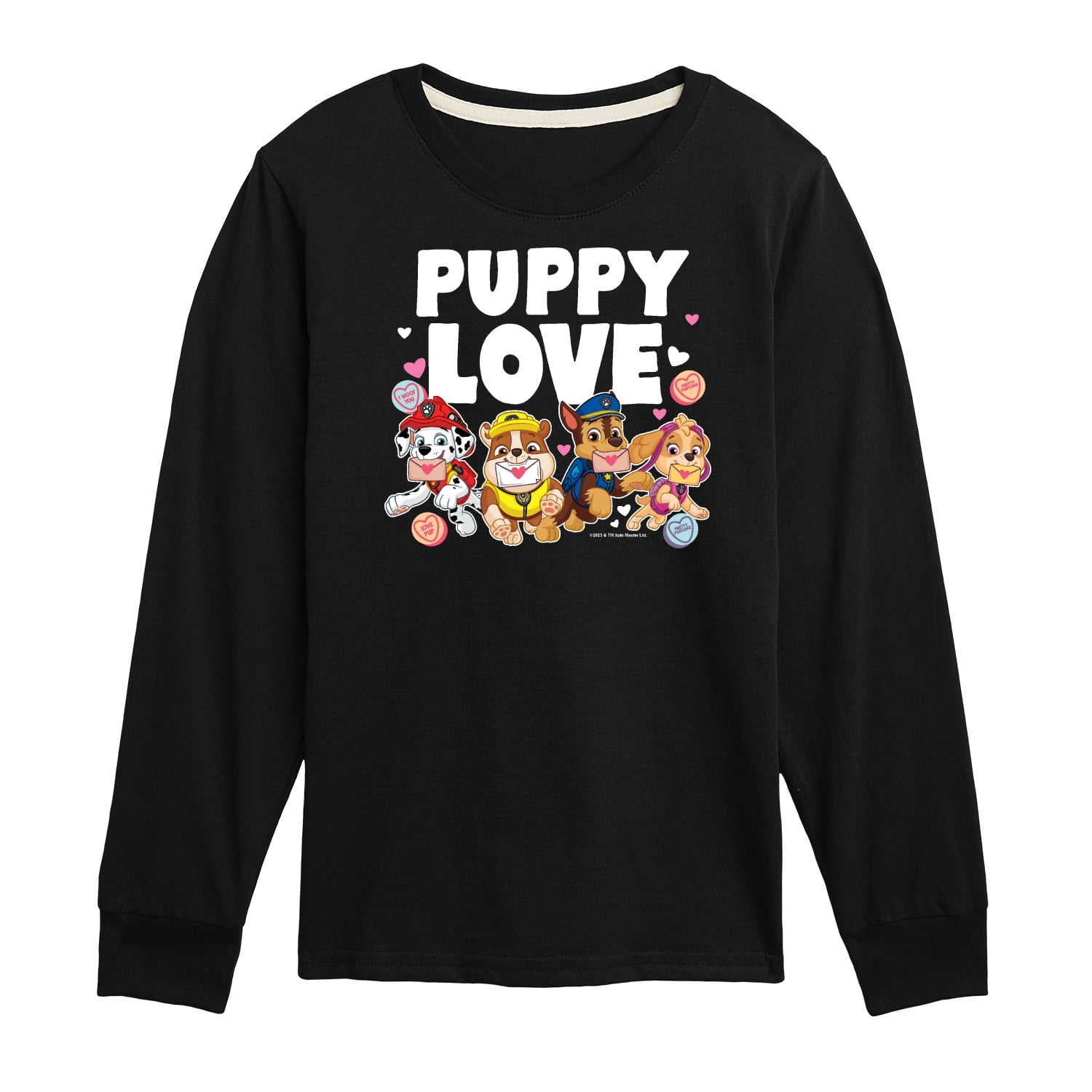 Paw Patrol - Puppy Luv - Toddler And Youth Long Sleeve Graphic T-Shirt ...