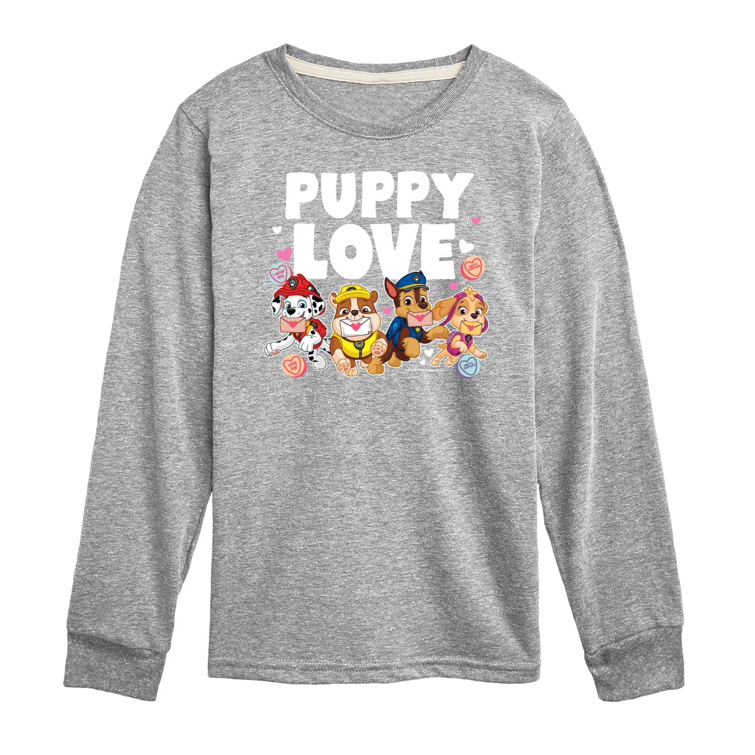 Paw Patrol - Puppy Luv - Toddler And Youth Long Sleeve Graphic T-Shirt ...