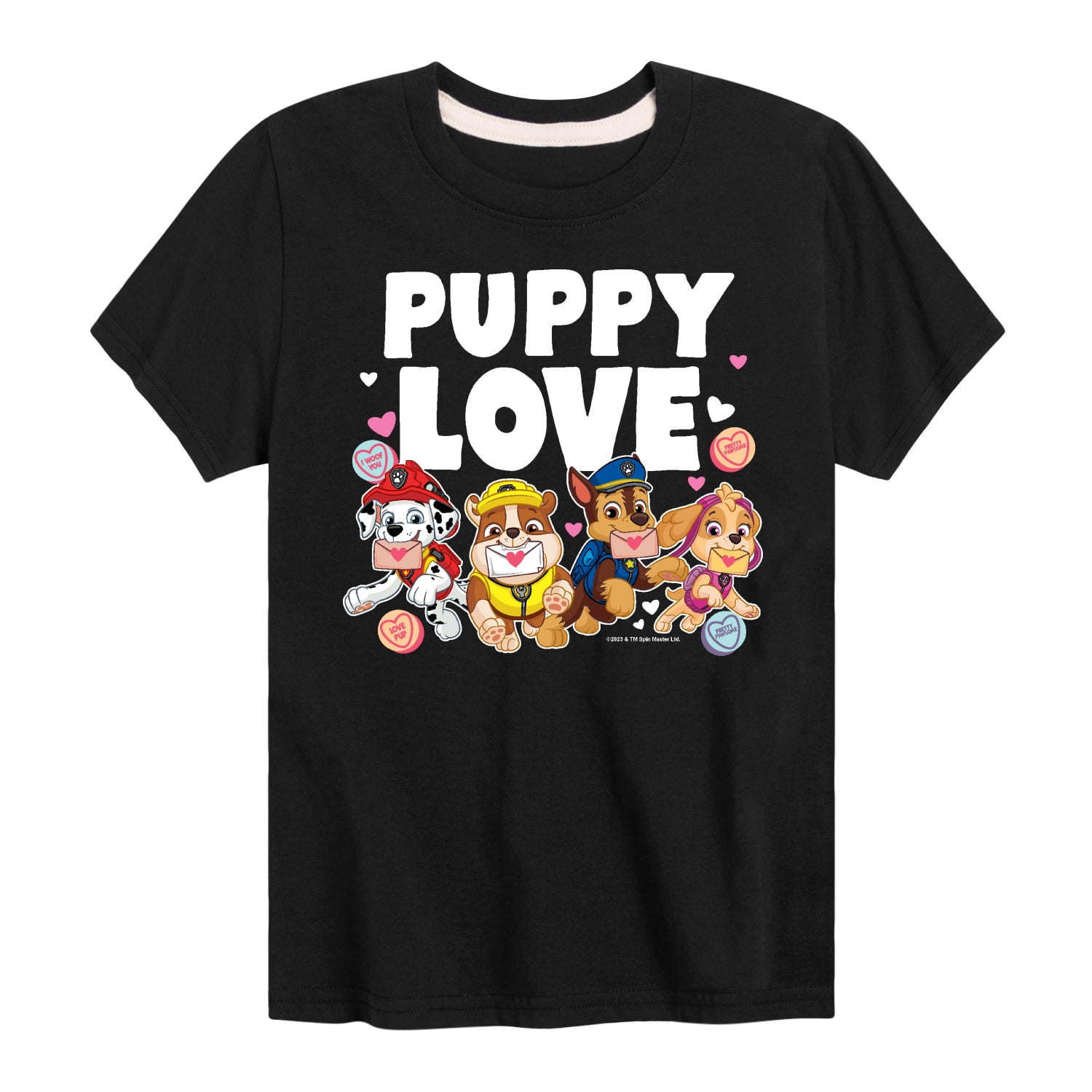 Paw Patrol - Puppy Luv - Toddler And Youth Short Sleeve Graphic T-Shirt ...