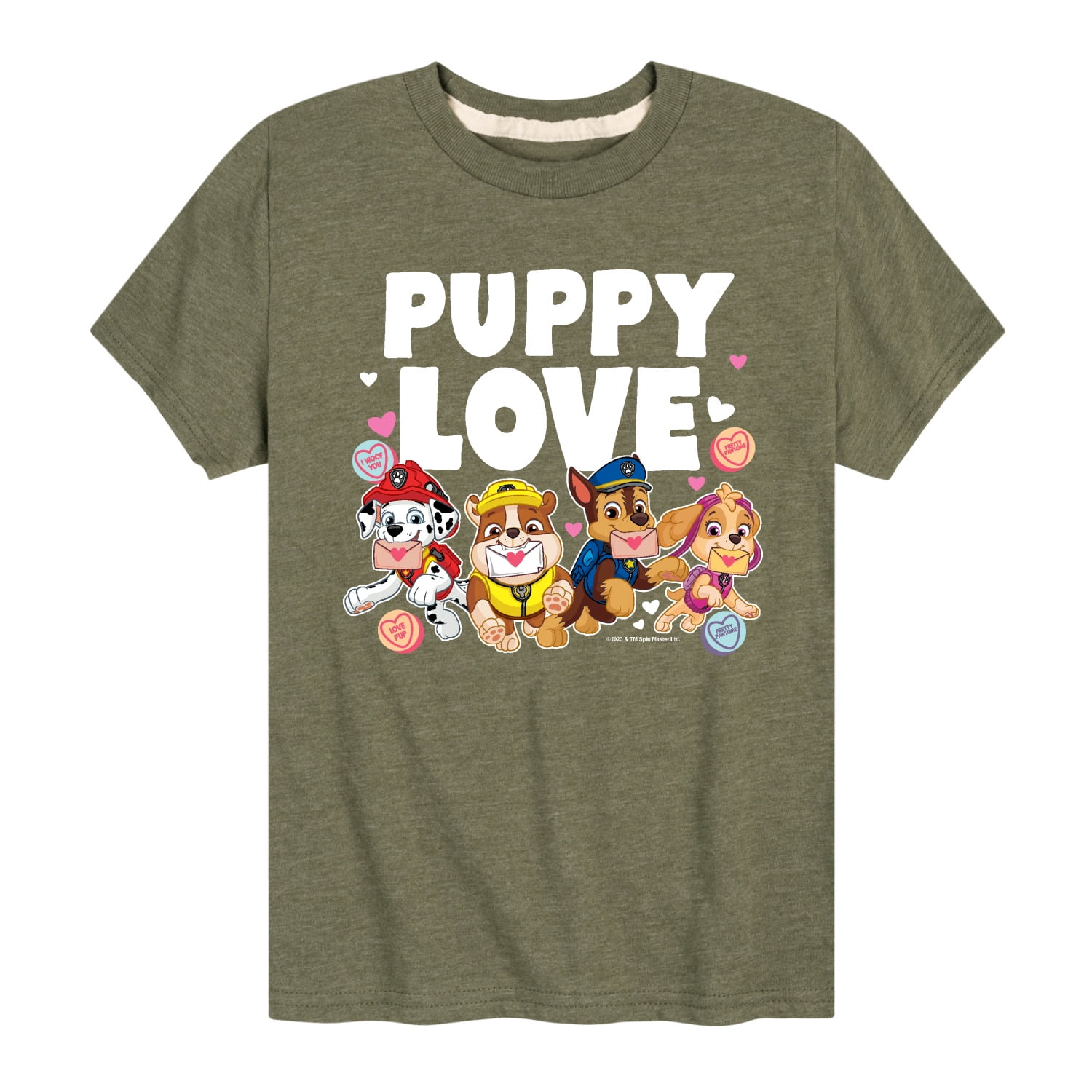 Paw Patrol - Puppy Luv - Toddler And Youth Short Sleeve Graphic T-Shirt ...